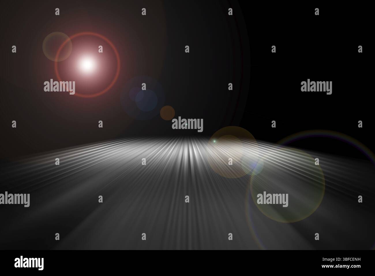 Streaks of light on night road. Abstract background of light lines ...