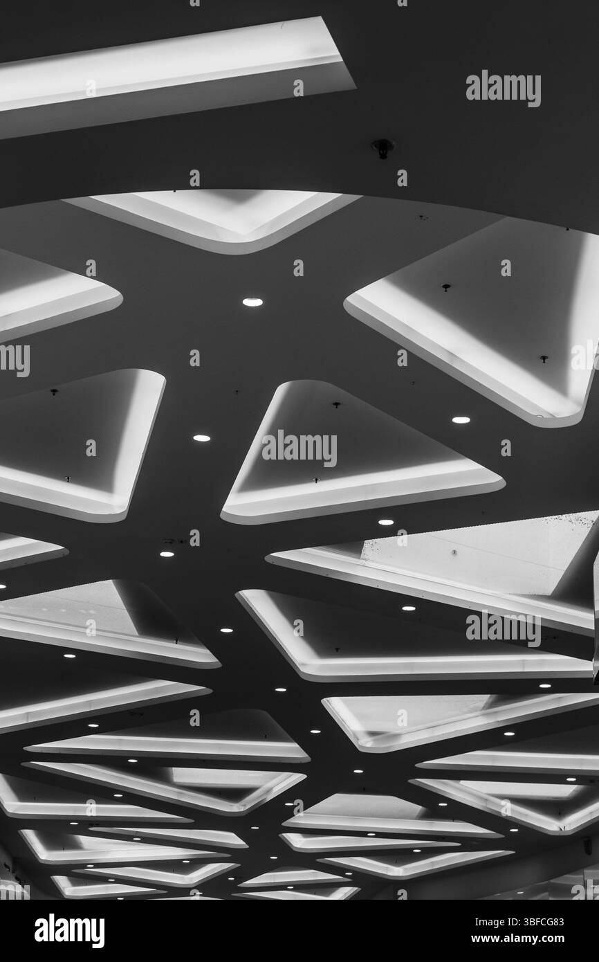 Glass ceiling panels Black and White Stock Photos & Images - Alamy
