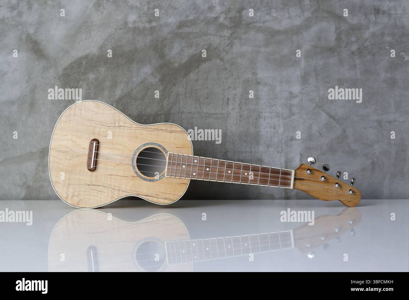 Musical instrument - Front view ukulele acoustic guitar against the ...