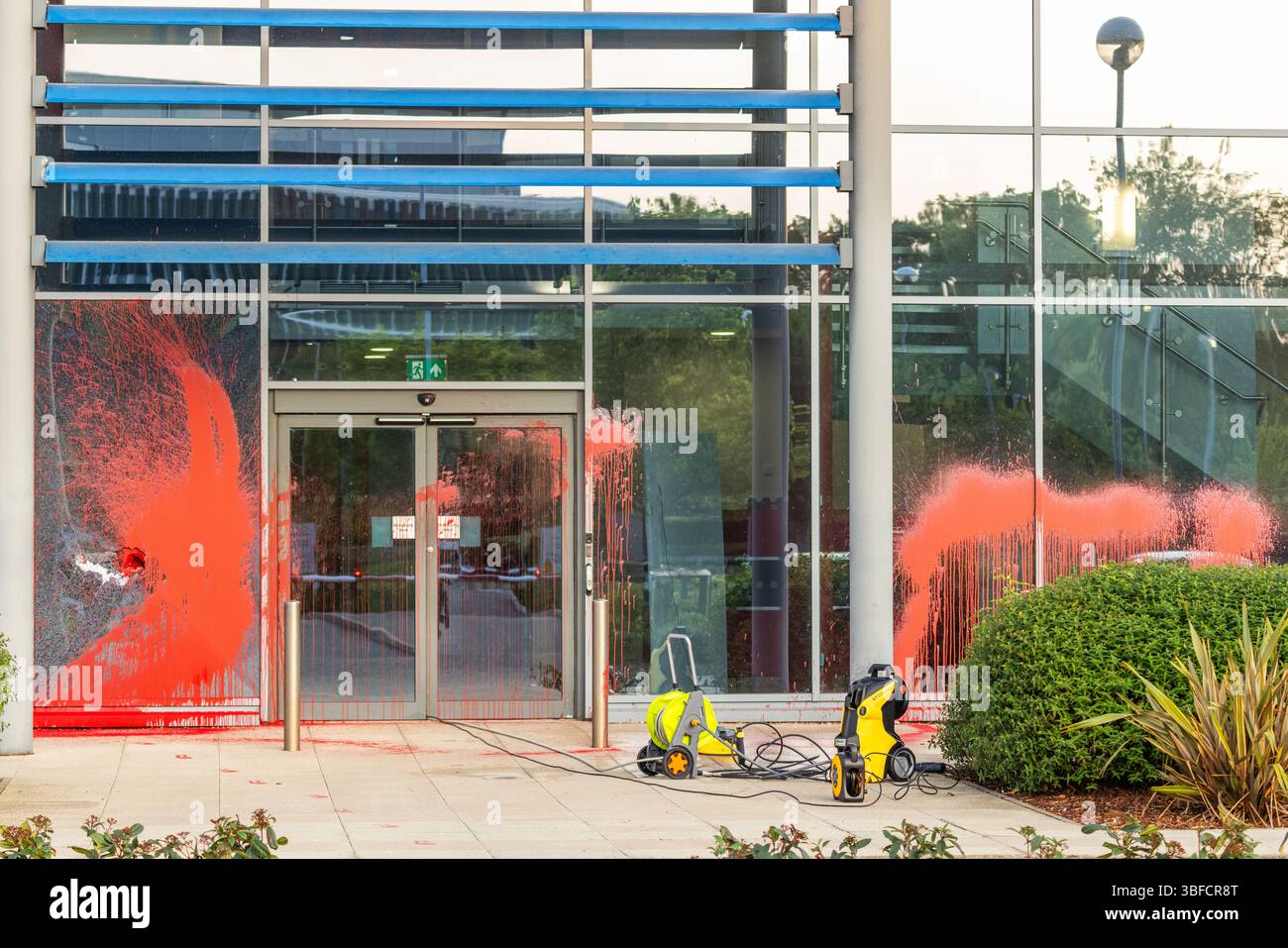 Peterborough, UK. 01 JUN, 2025. Palestine Action target CDW (Computer ...