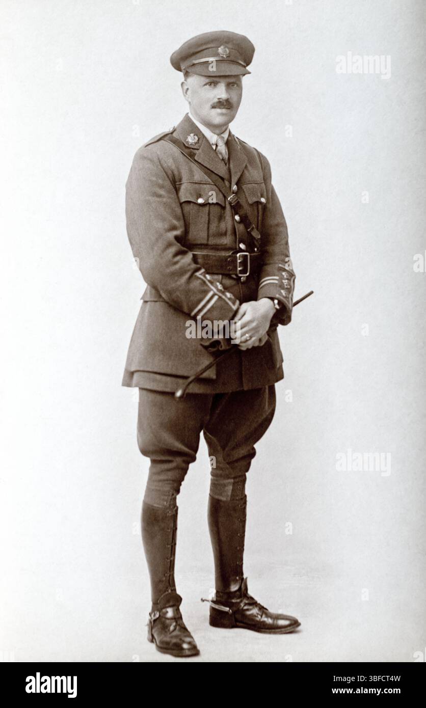 A captain of the Army Service Corps during the First World War Stock ...