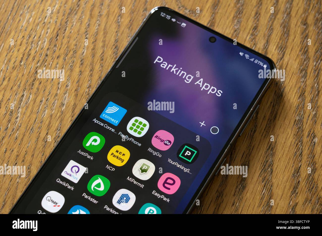 Smartphone showing multiple car parking apps. There is an initiative to ...