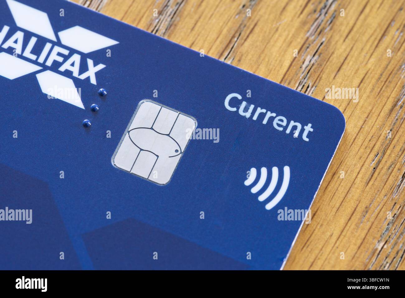 Halifax UK bank current account debit card with an integrated circuit ...