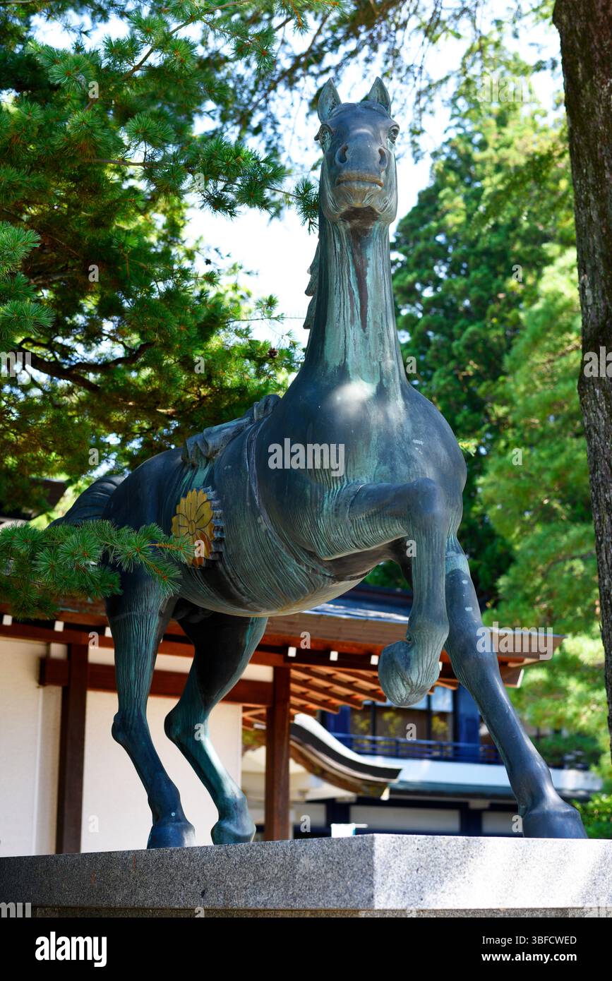 Statue of Stalion with imperial crest,Takayama,Japanese Alps,Japan,Asia ...