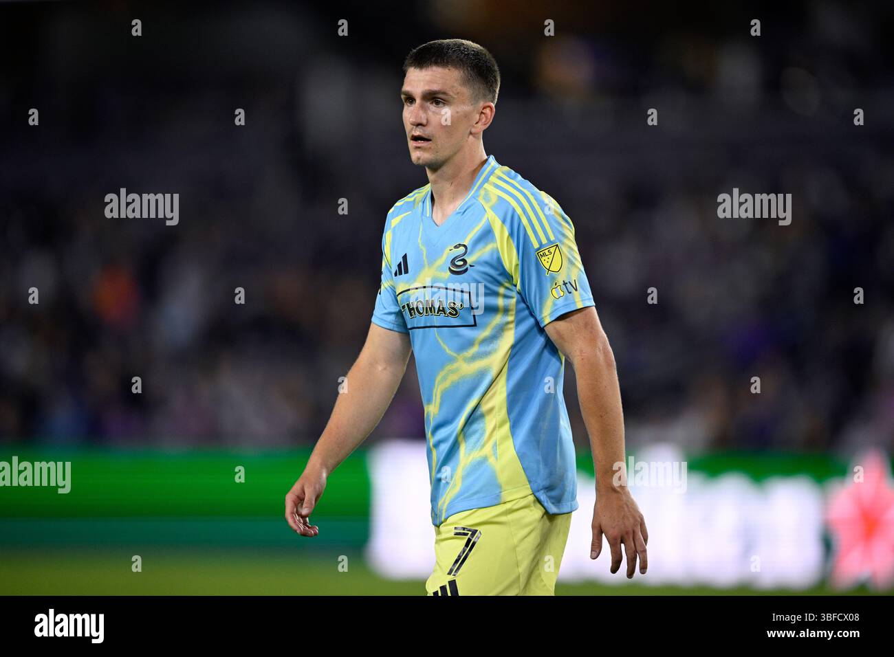 Philadelphia Union forward Mikael Uhre (7) during an MLS soccer match ...