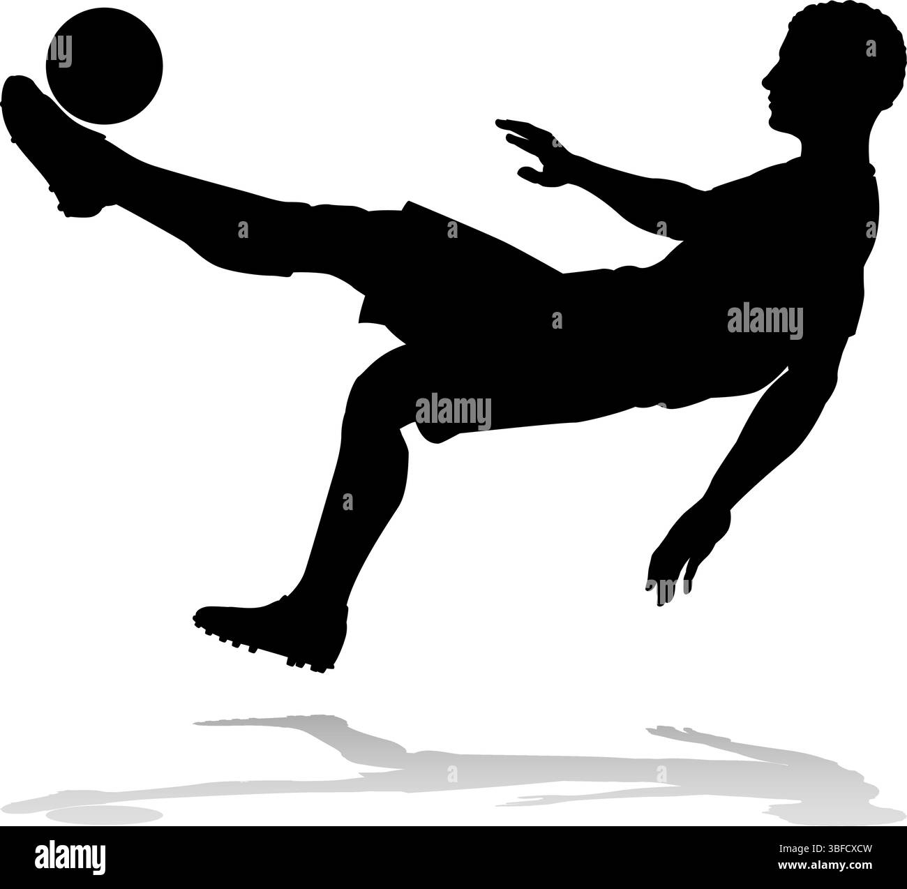 Soccer Football Player Male Silhouette Man Stock Vector Image & Art - Alamy
