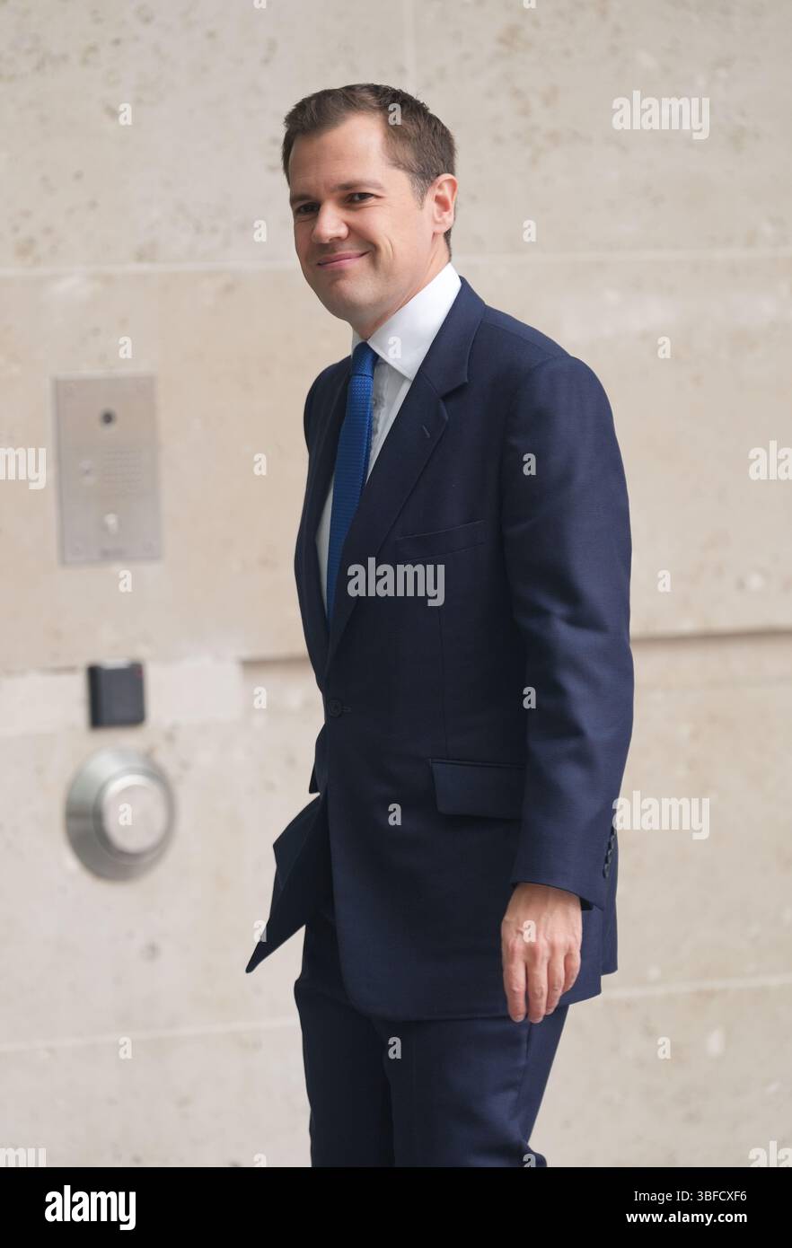 Shadow justice secretary Robert Jenrick arrives at BBC Broadcasting ...