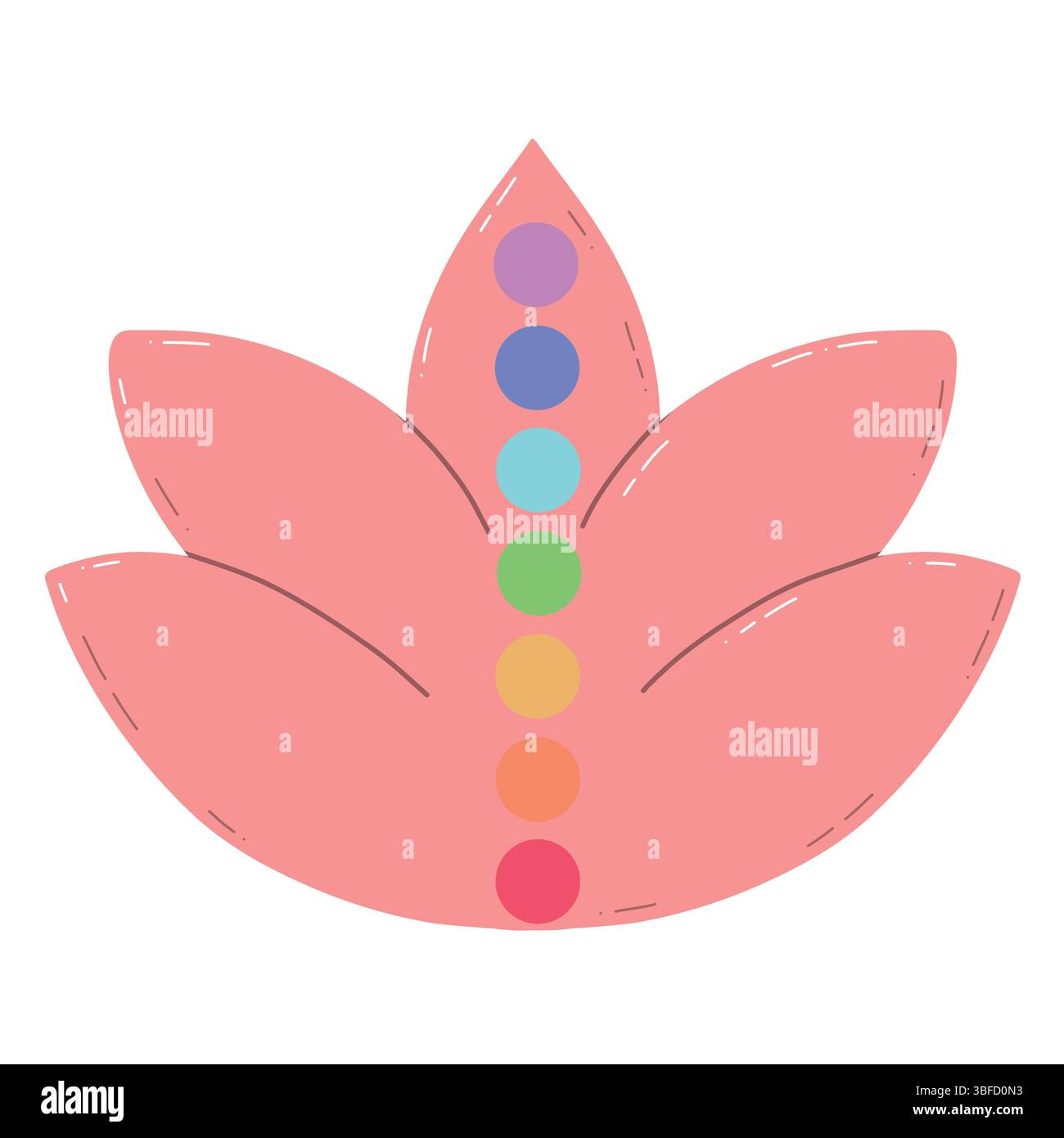 Illustration of Chakra Activation with a Petal Motif and Soft Colors ...