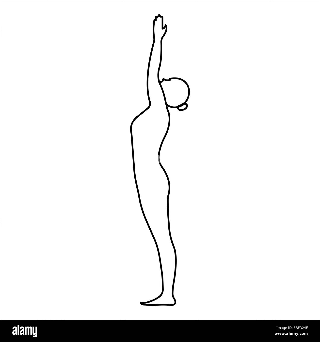 Yoga exercise continuous one line drawing of yoga pose vector ...