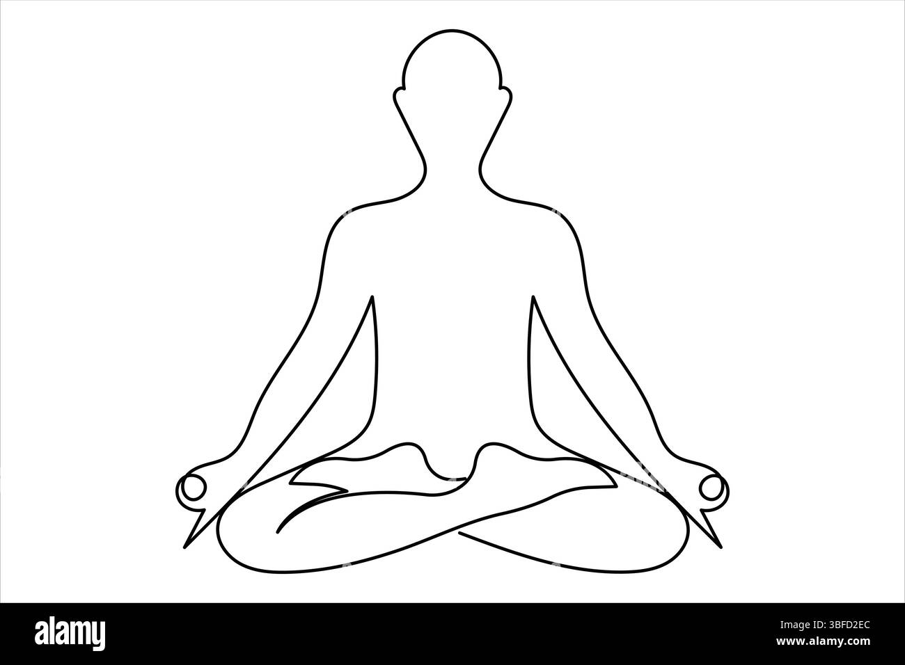 Yoga exercise continuous one line drawing of yoga pose vector ...