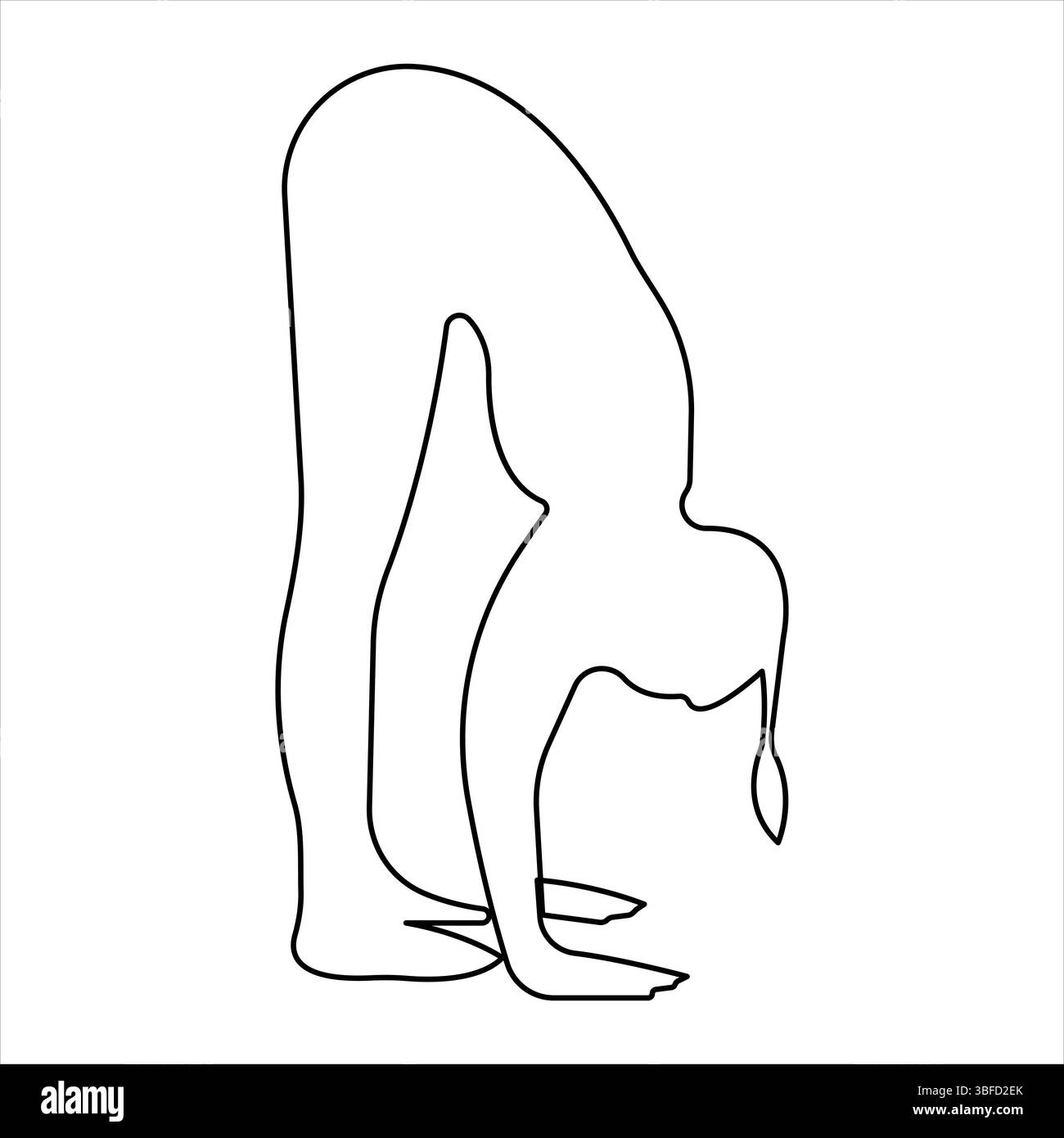 Yoga exercise continuous one line drawing of yoga pose vector ...