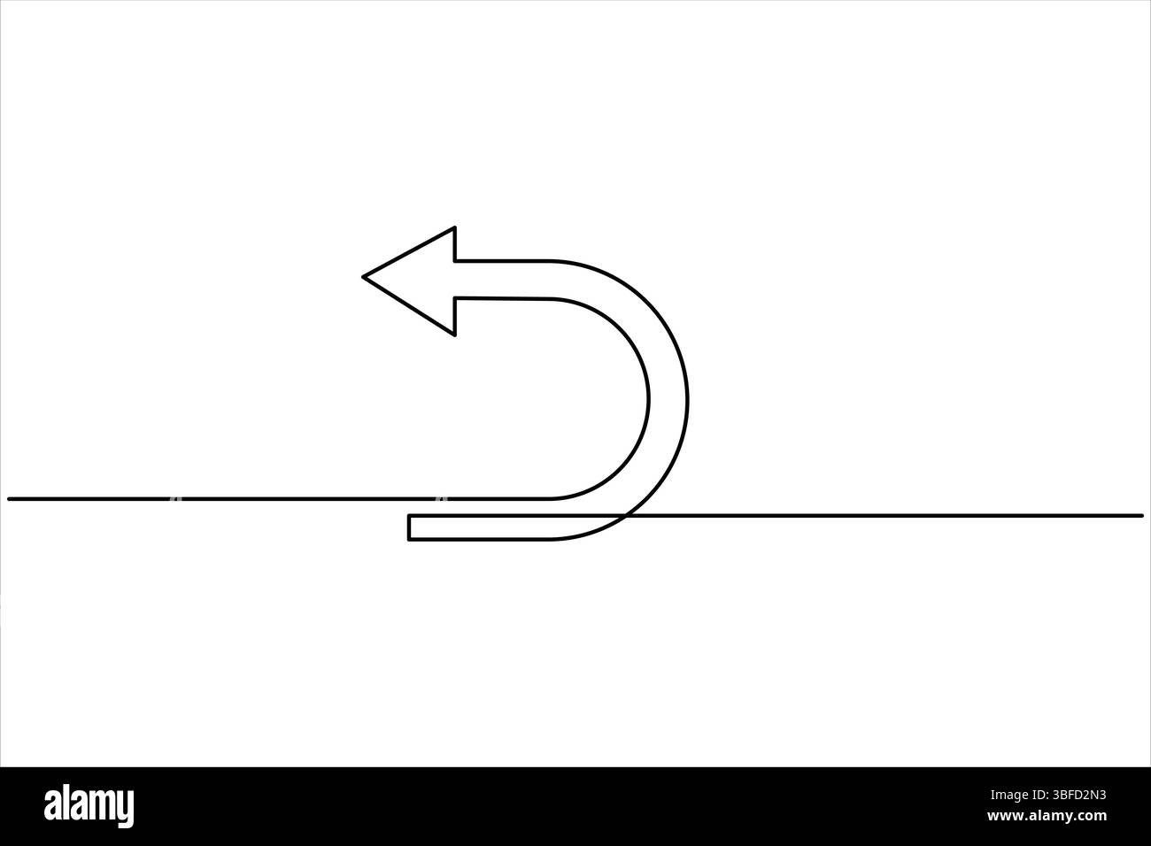 Continuous one line art drawing of arrows design. Vector illustration ...