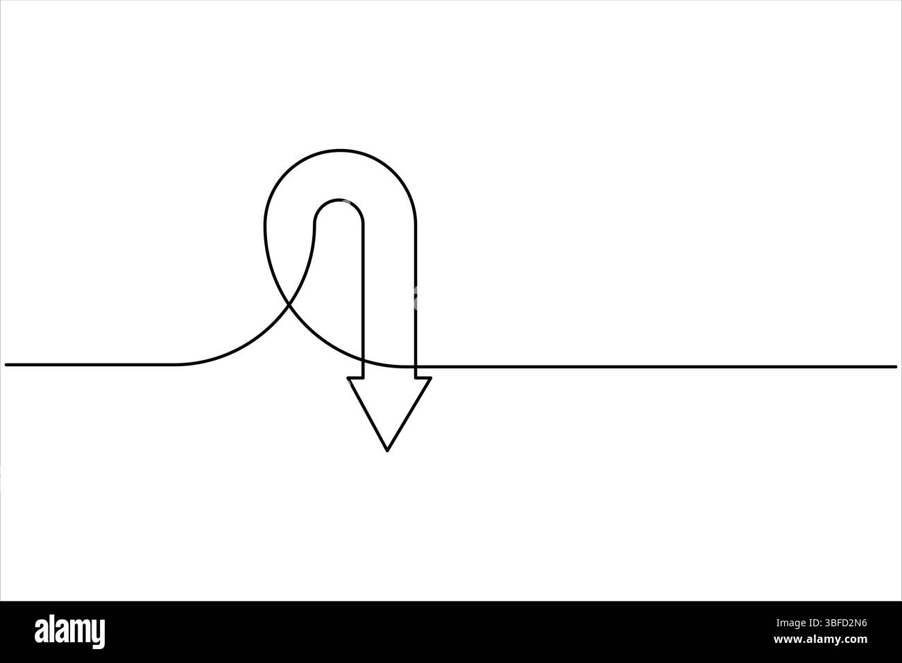 Continuous one line art drawing of arrows design. Vector illustration ...