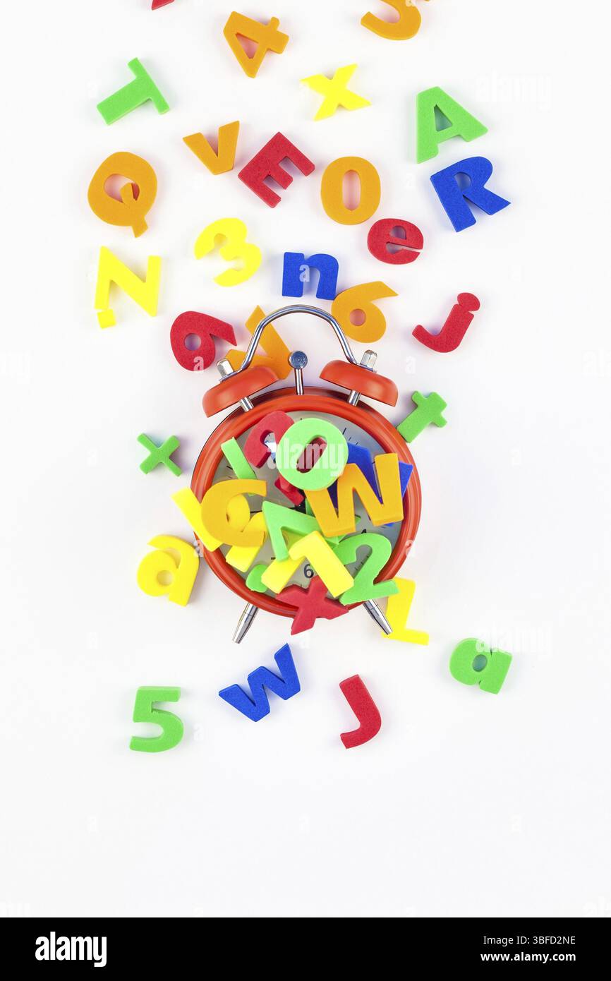 Flat lay school concept Cut Out Stock Images & Pictures - Alamy