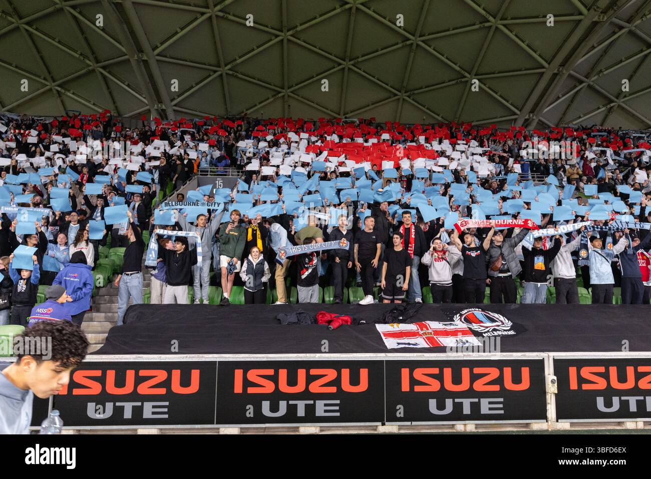 Melbourne, Australia. 31st May 2025. Melbourne City FC fans during the ...
