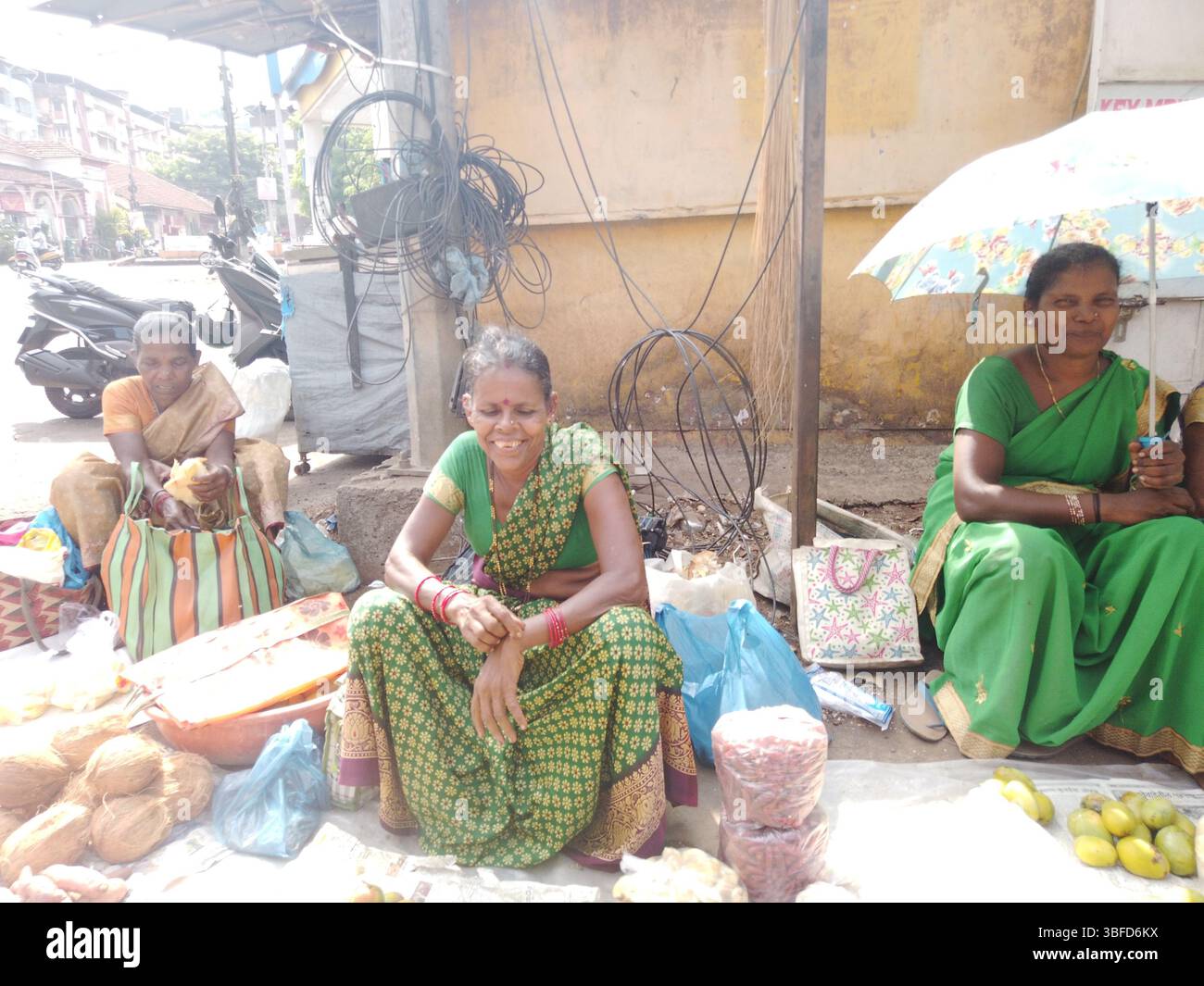 Tribal women from the villages of South Goa selling fruits and ...