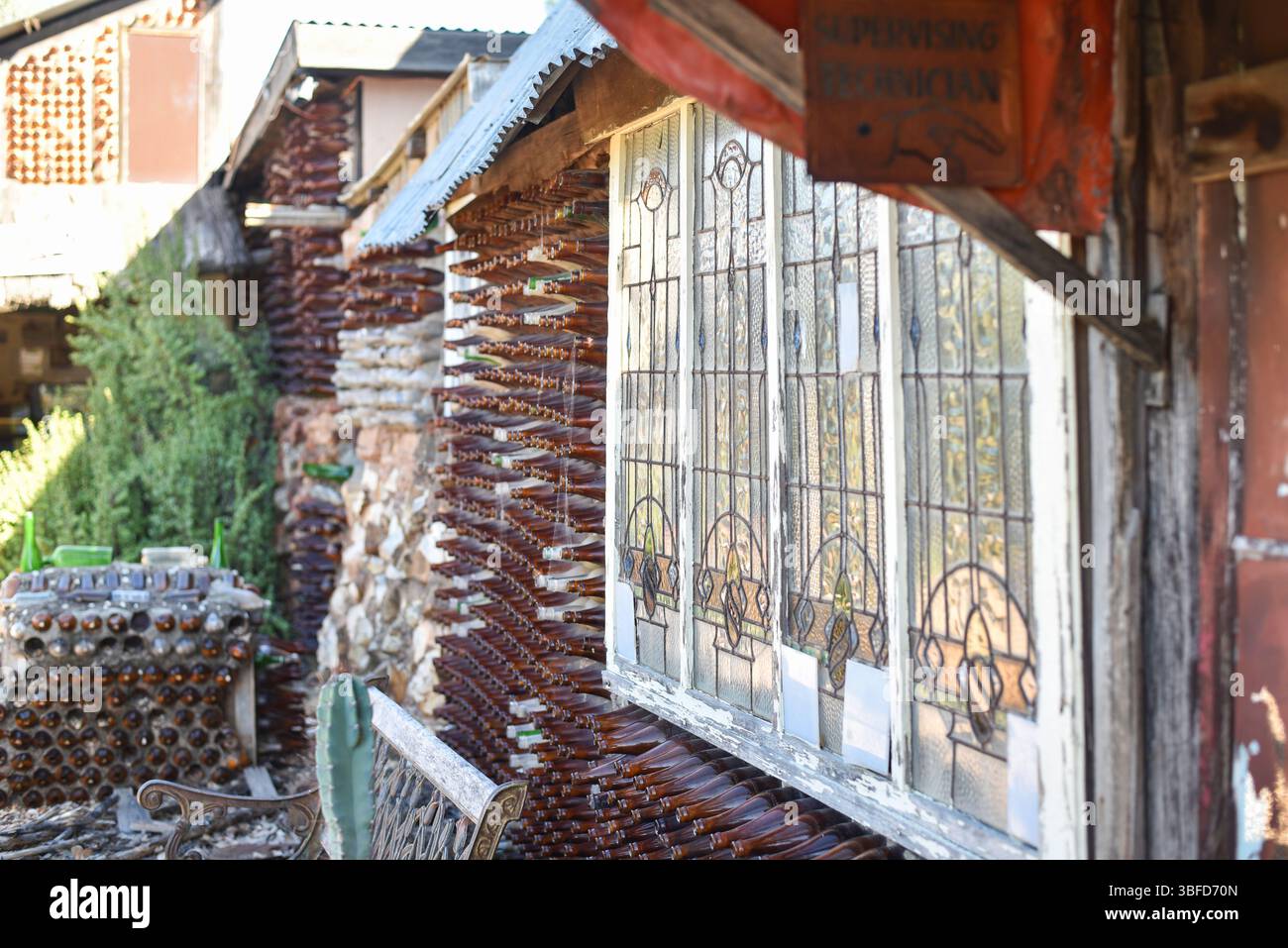 House made from beer bottles Stock Photo - Alamy