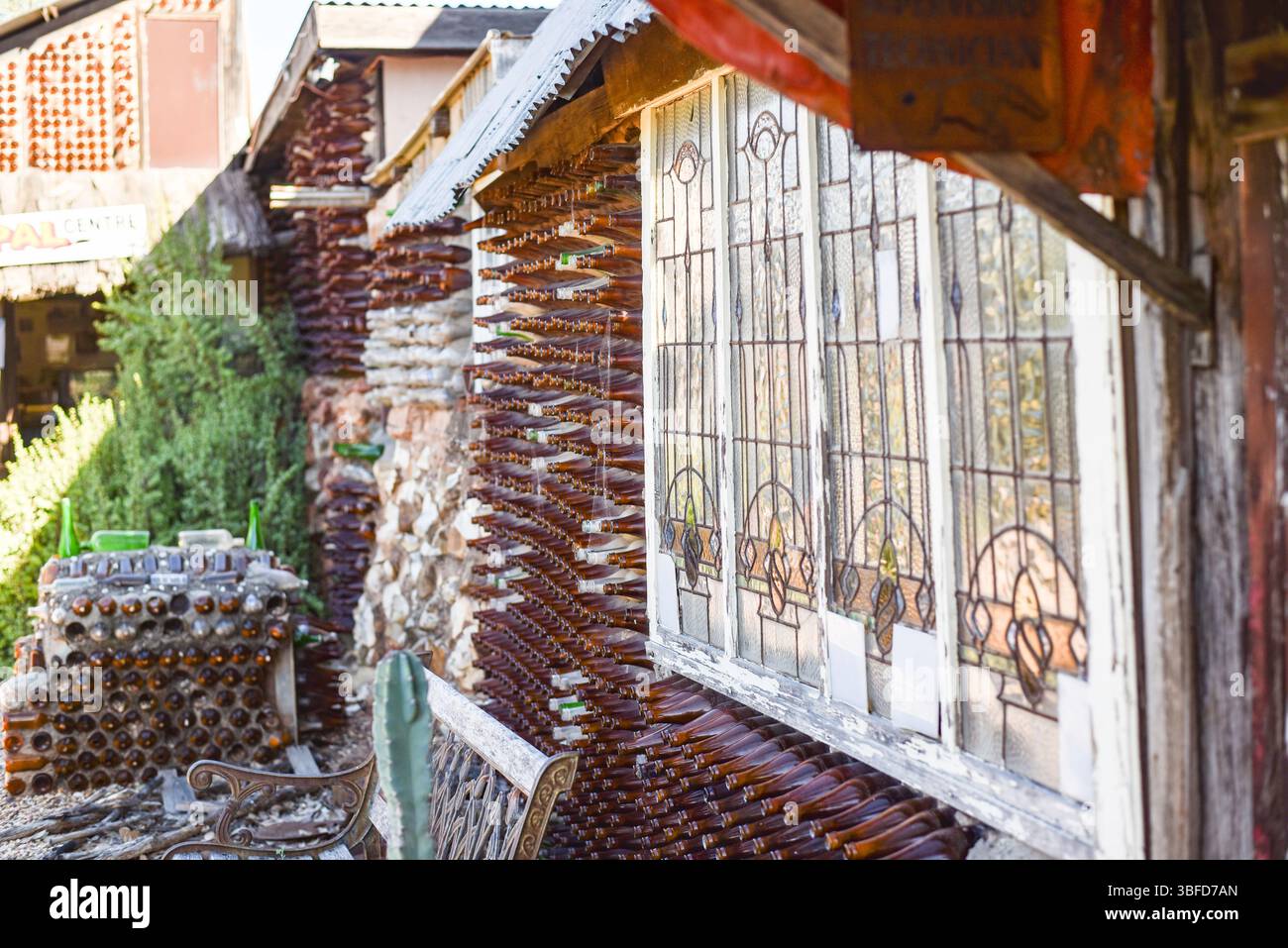 House made from beer bottles Stock Photo - Alamy