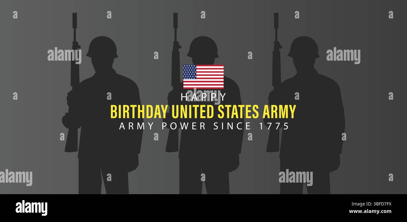 Honoring Valor Celebrating the US Army Birthday on June 14 Stock Vector ...