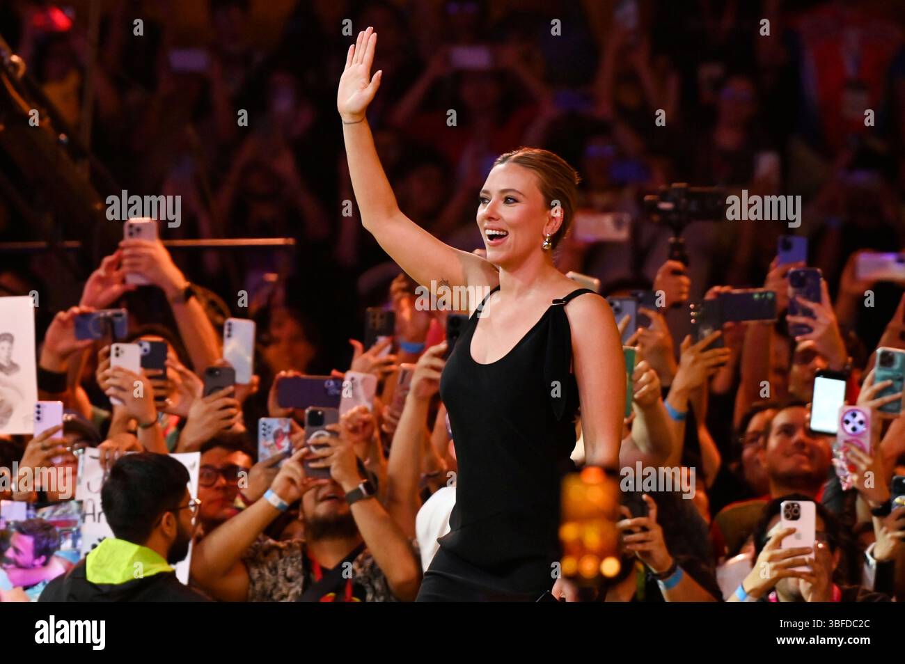 Actress Scarlett Johansson attends the presentation for the film ...