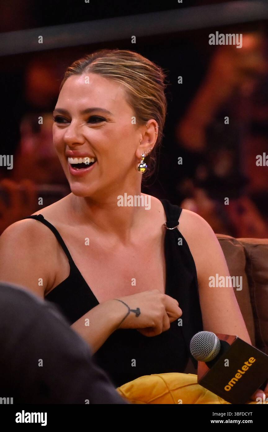 Actress Scarlett Johansson during the presentation for the film ...