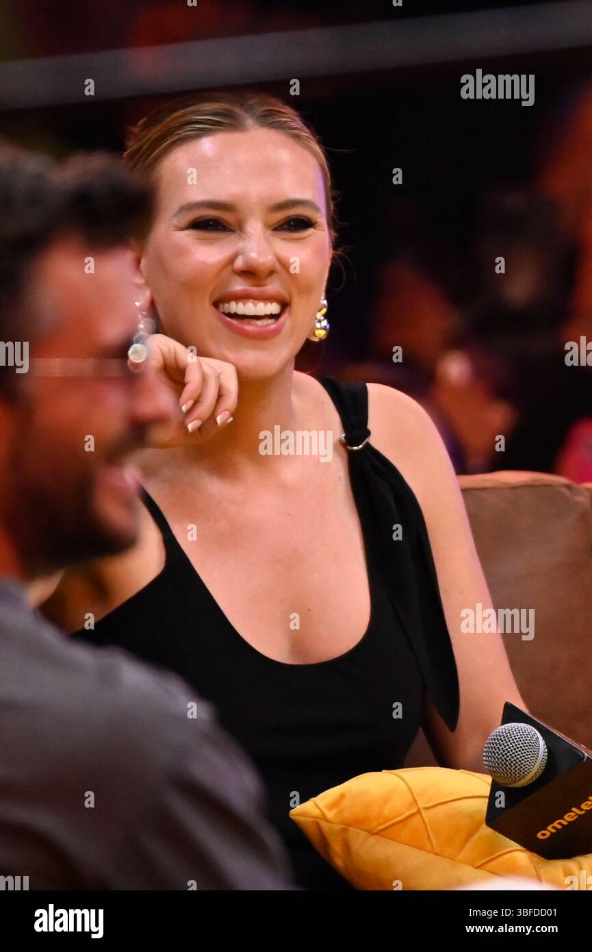 Actress Scarlett Johansson during the presentation for the film ...