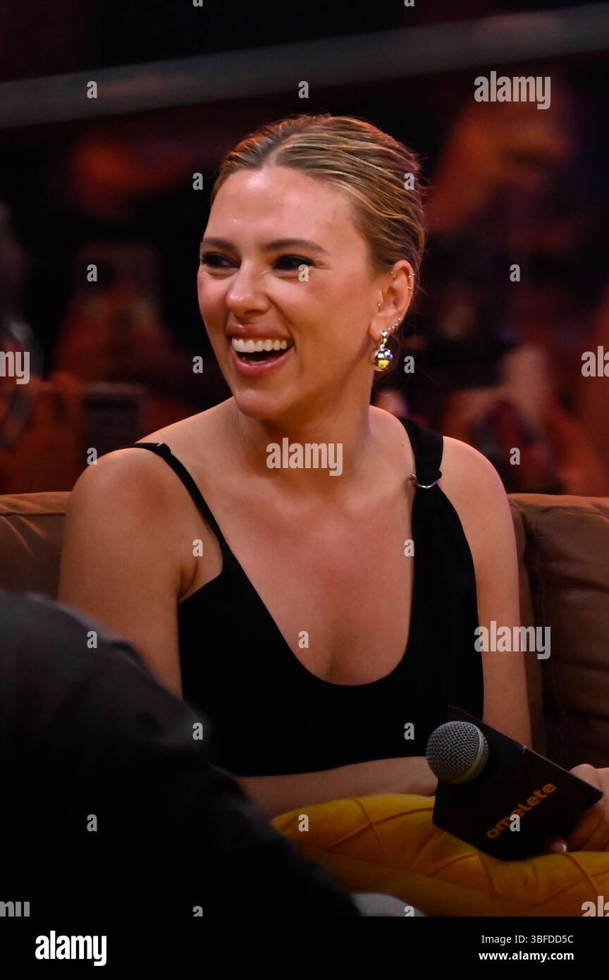 Actress Scarlett Johansson during the presentation for the film ...