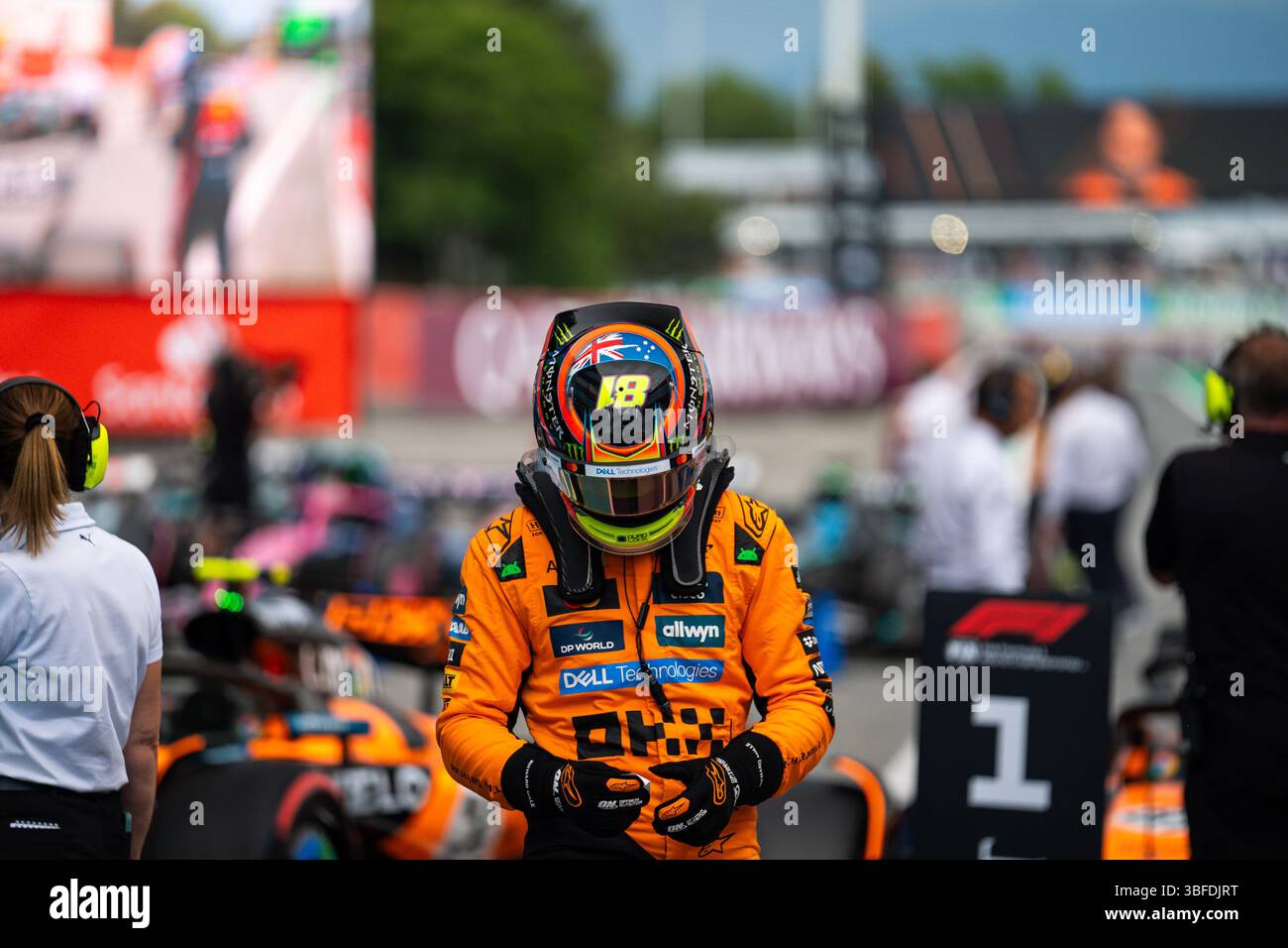 McLaren Formula 1 Team's Australian driver Oscar Piastri seen after the ...