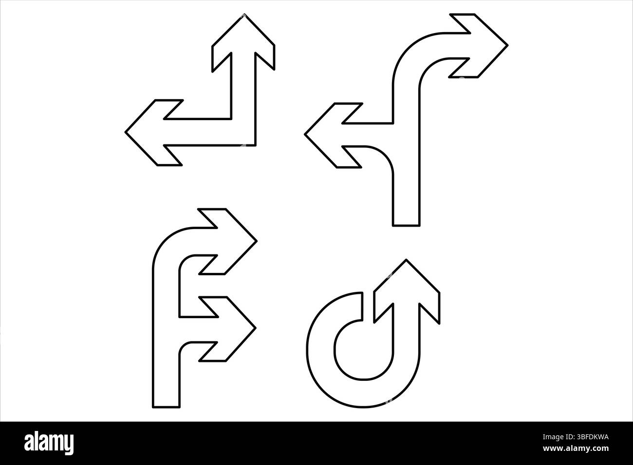 A One Line Drawing Of Arrow Set Symbol Continuous Single Line Art Arrow Design Vector