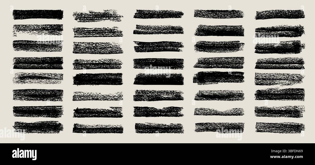 Grunge brush strokes, lines, ink smudges, hand-drawn scribble shapes ...