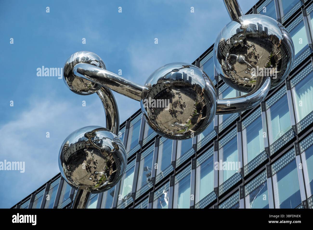 Close up of permanent public artwork Infinite Accumulation sculpture ...