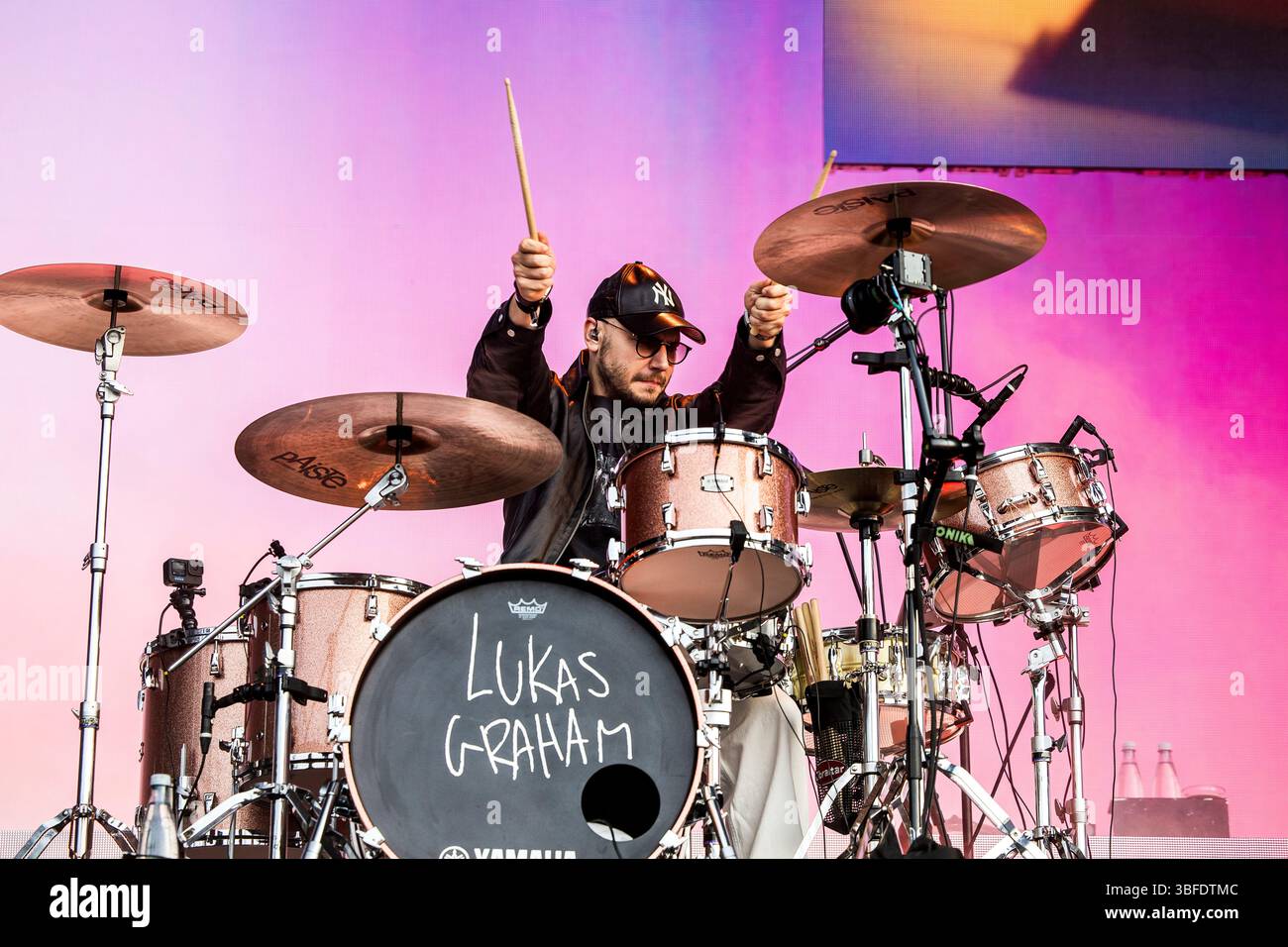 Jelling, Denmark. 31st May, 2025. The Danish band Lukas Graham performs ...