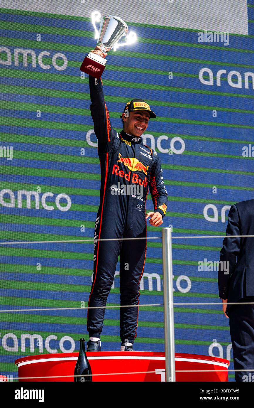 LINDBLAD Arvid (gbr), Campos Racing, Dallara F2 2024, portrait during ...