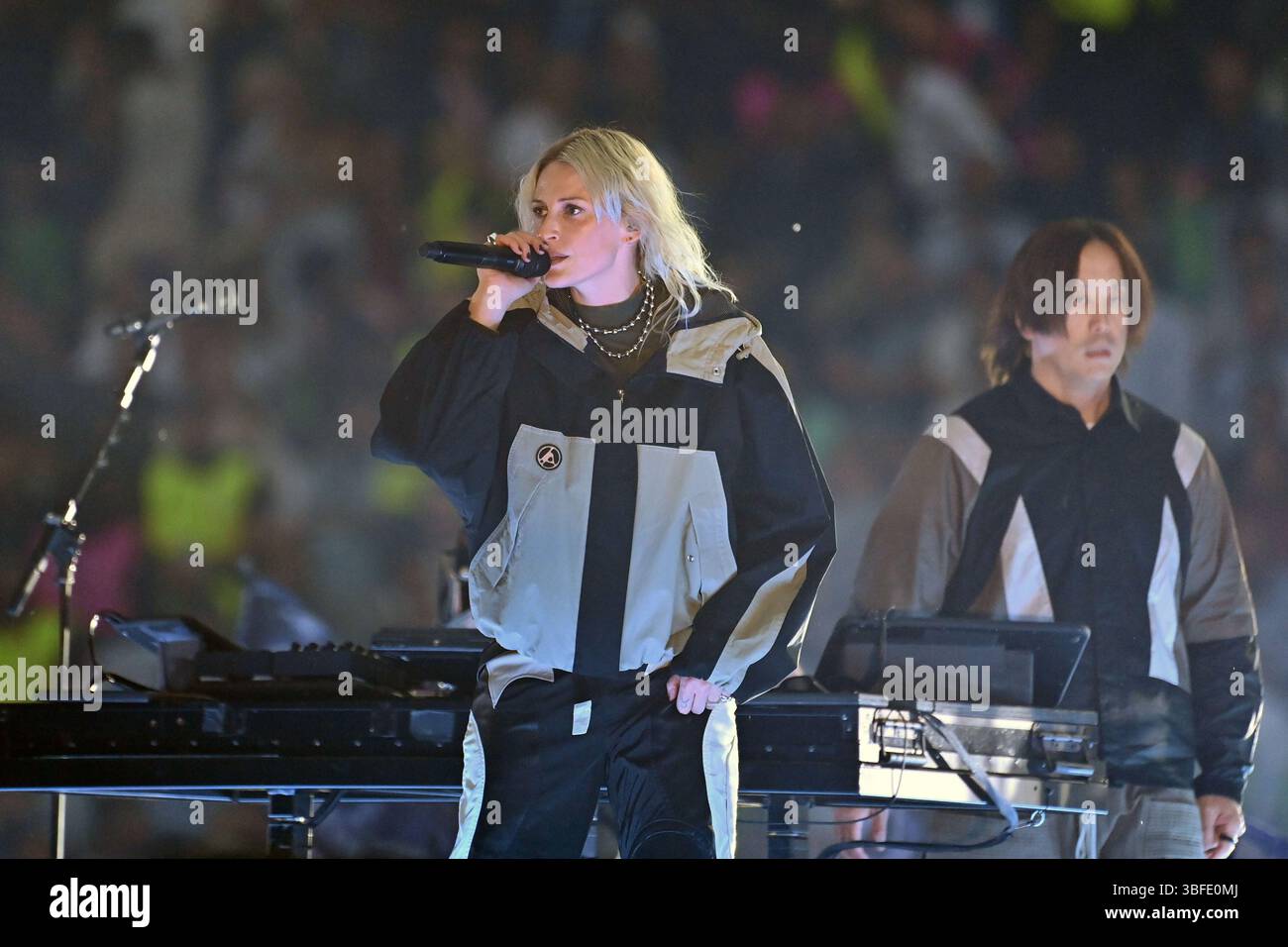 Linkin Park, singer Emily ARMSTRONG, soccer UEFA Champions League final ...