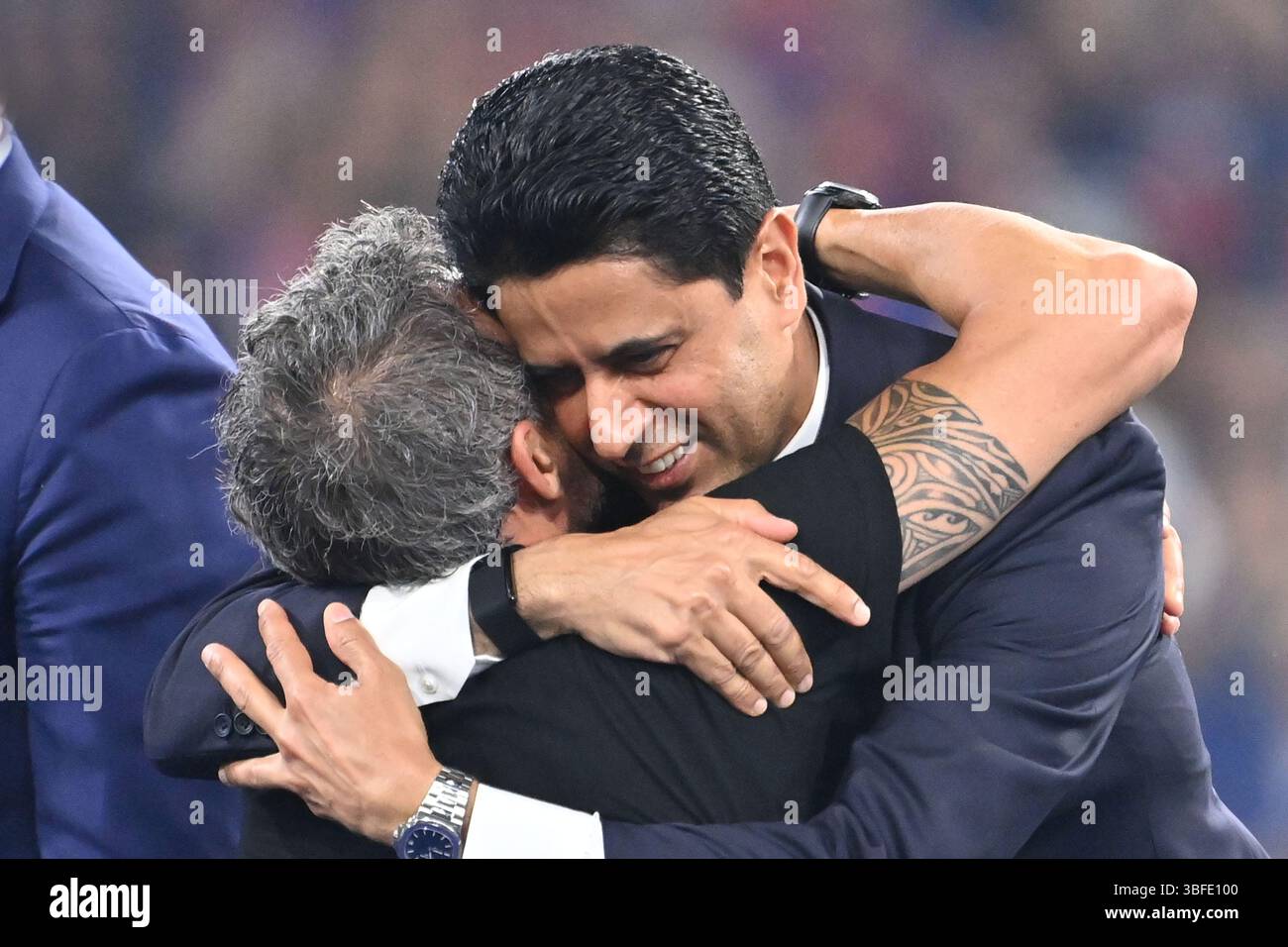 Nasser EL KHELAIFI (President PSG), coach Luis ENRIQUE (PSG), award ...