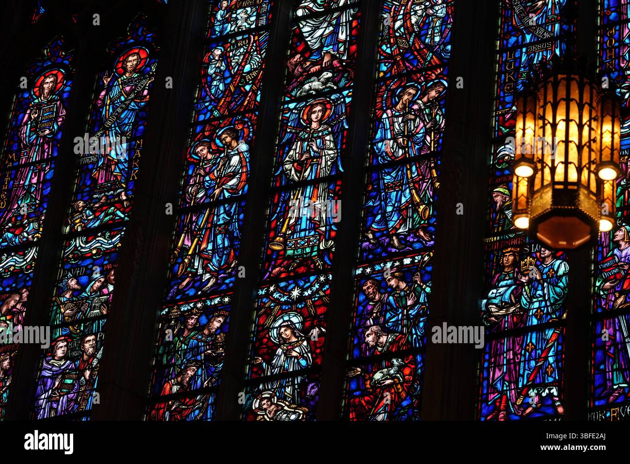 Stained glass windows at the Princeton University chapel are ...