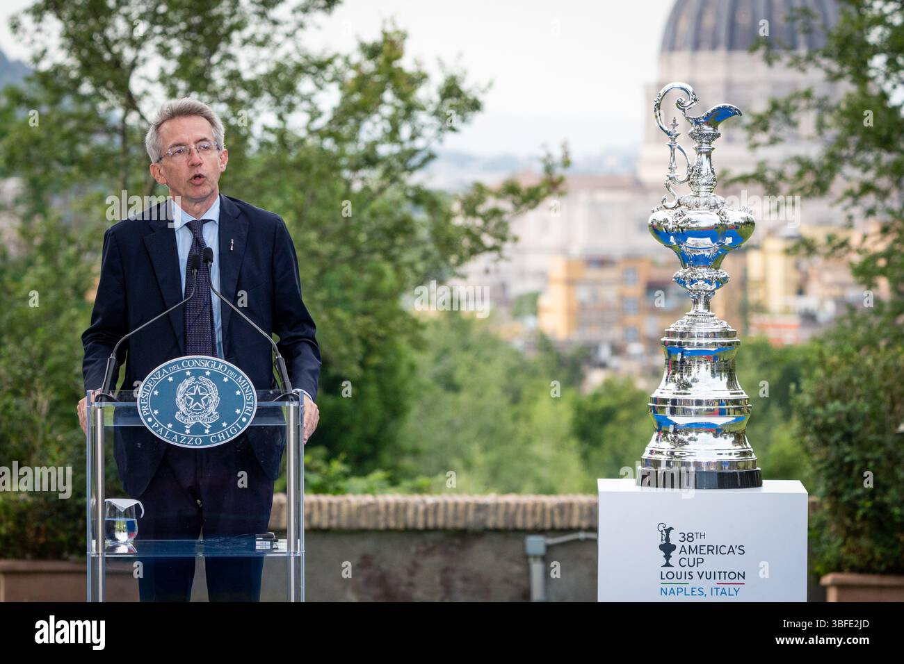Rome, Italy. 26th May, 2025. Naples Mayor Gaetano Manfredi seen during ...