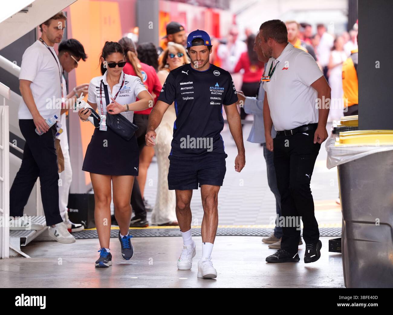 Williams' Carlos Sainz Jr in the paddock before the race at the Circuit ...