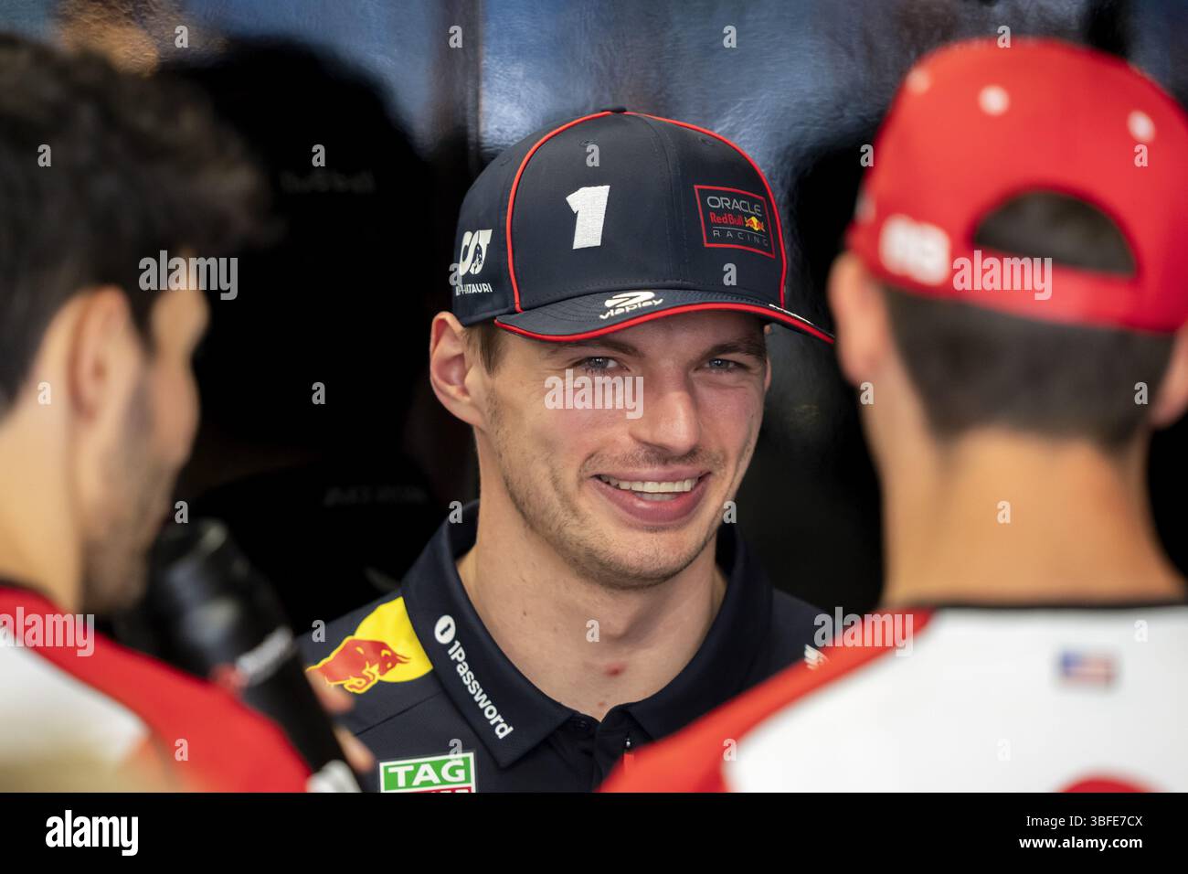 BARCELONA - Max Verstappen (Red Bull Racing) before the start of the drivers' parade at the ...