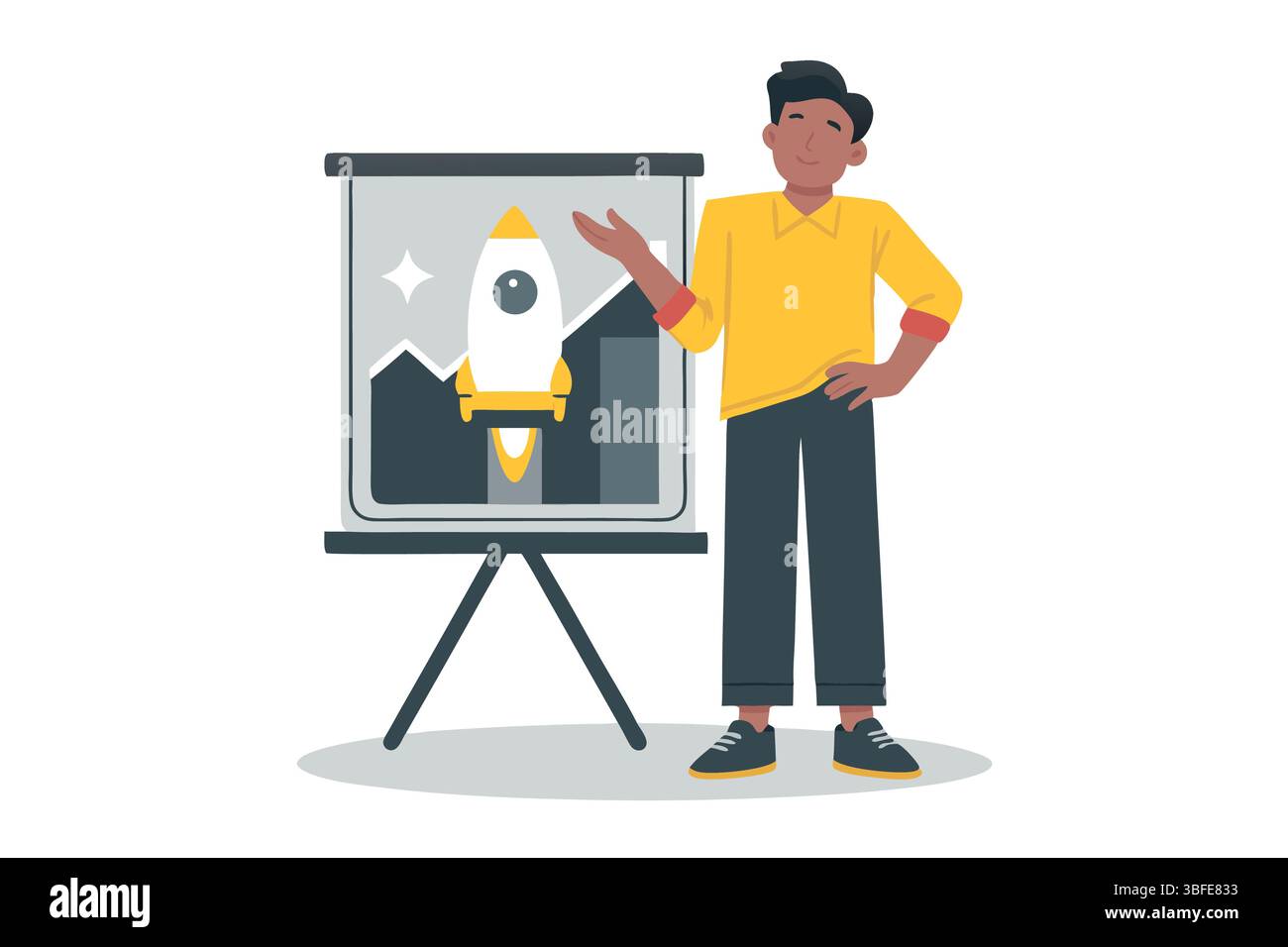 Online meeting happy man Stock Vector Images - Alamy