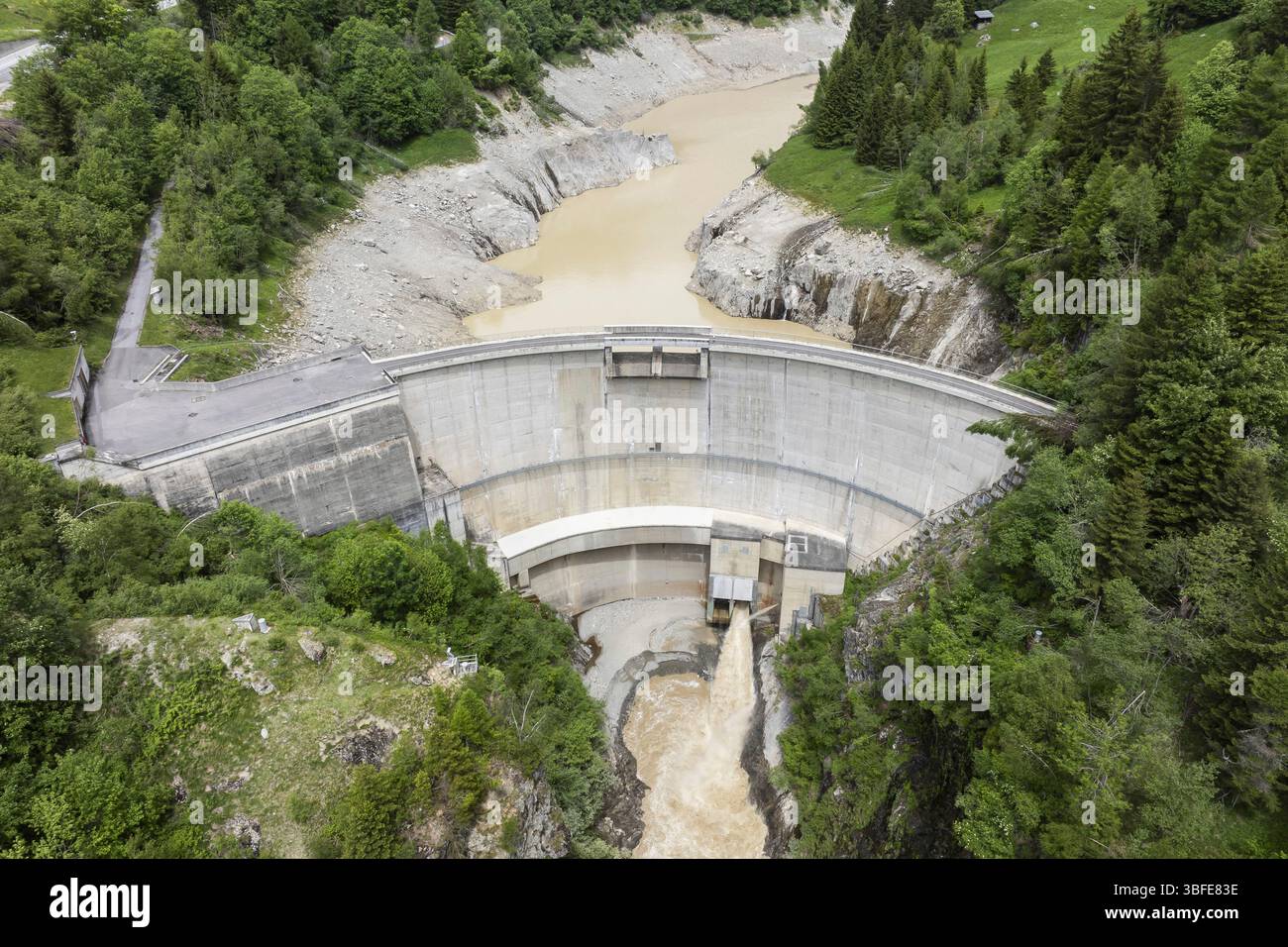 The Ferden Dam, in Ferden, Switzerland, Sunday, June 1, 2025. (Cyril ...