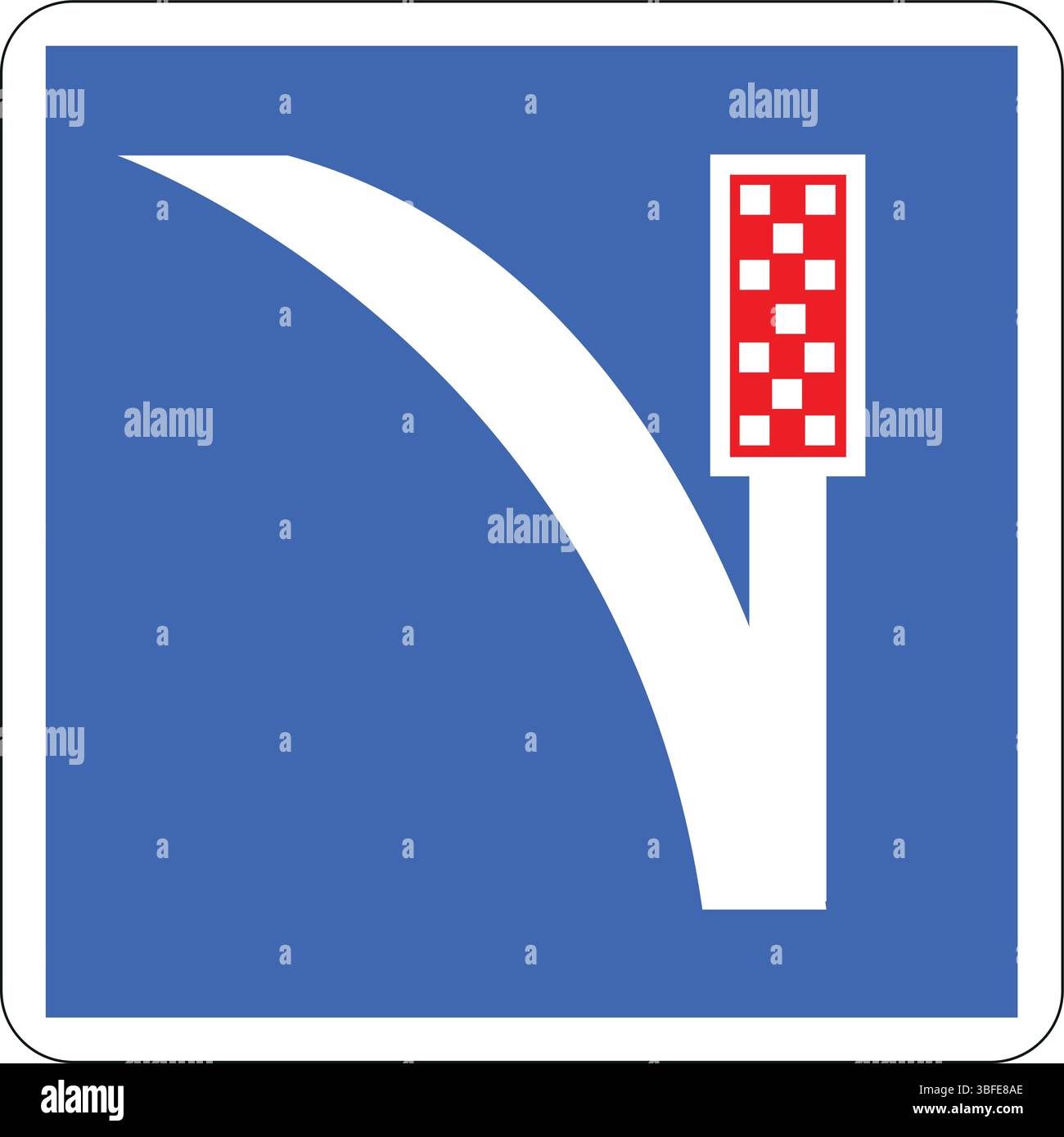 French road sign: emergency lane Stock Vector Image & Art - Alamy