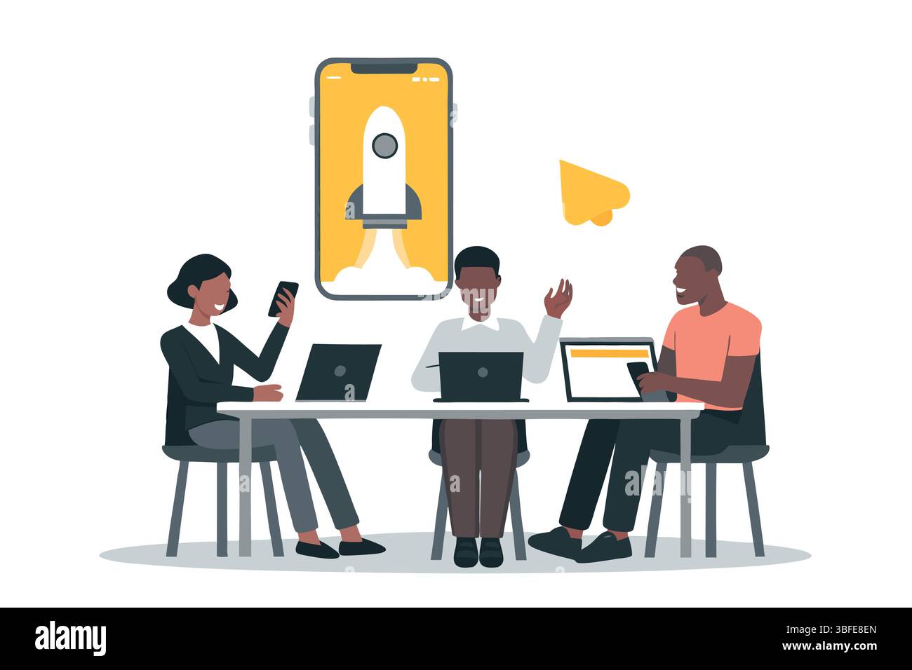 Software company brainstorming Stock Vector Images - Alamy