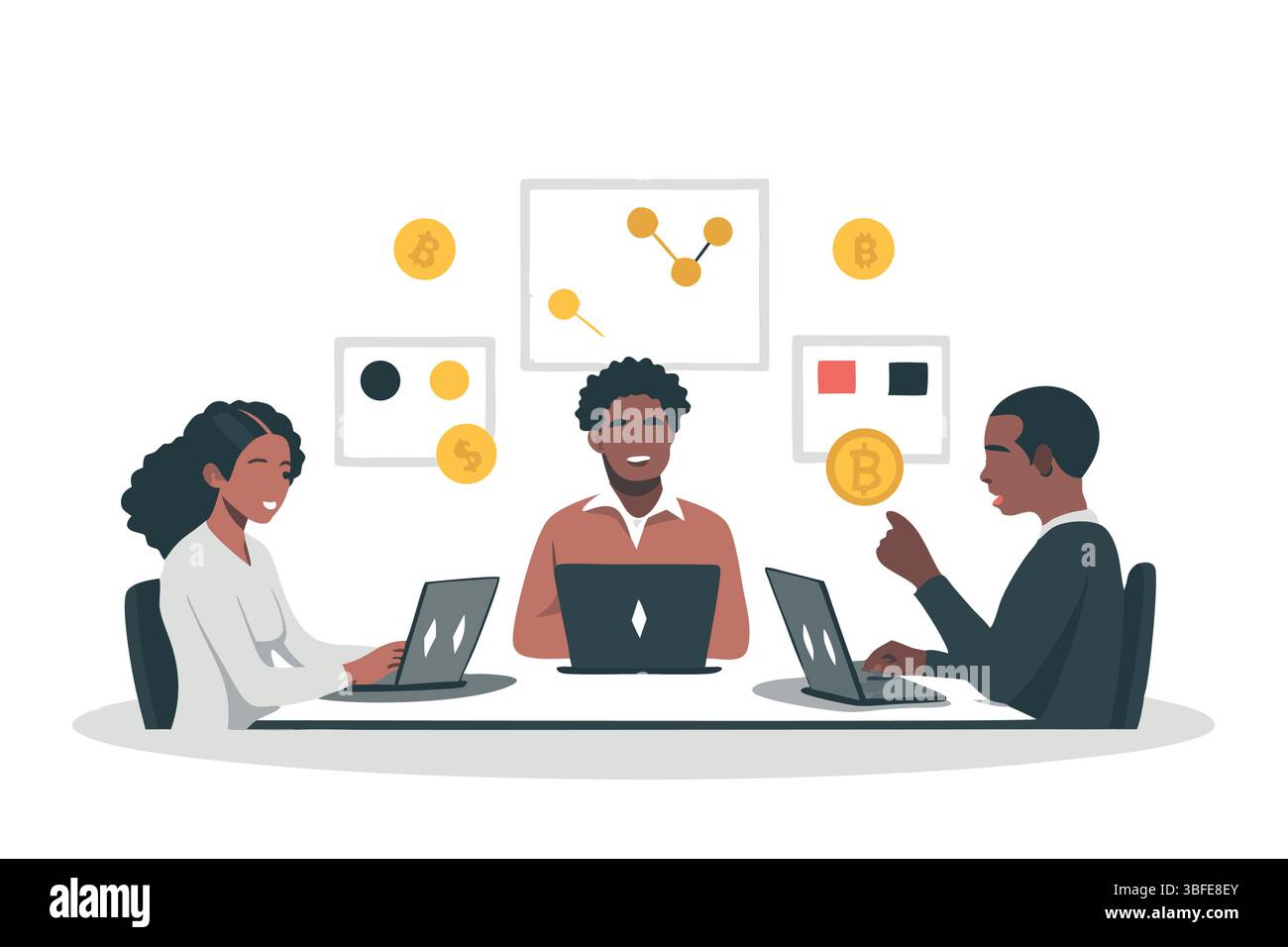 Cryptocurrency business startup technology Cut Out Stock Images ...