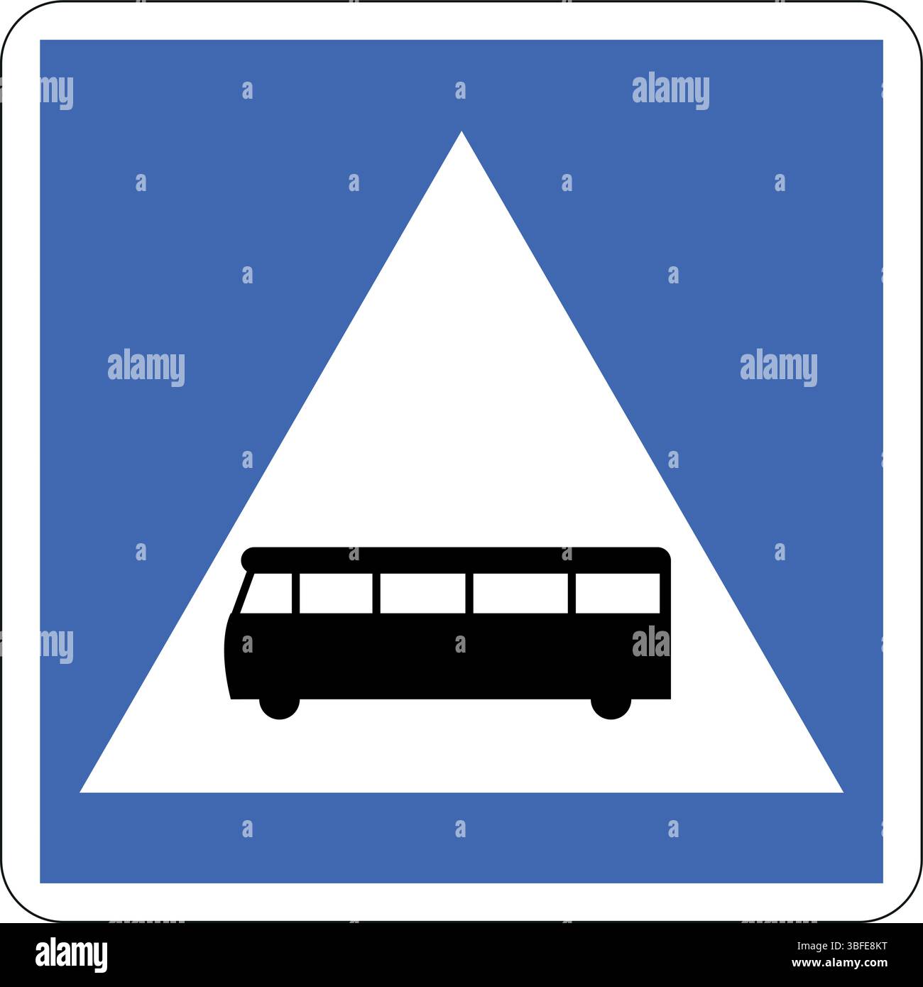 Road sign: Crossing public transport routes Stock Vector Image & Art ...