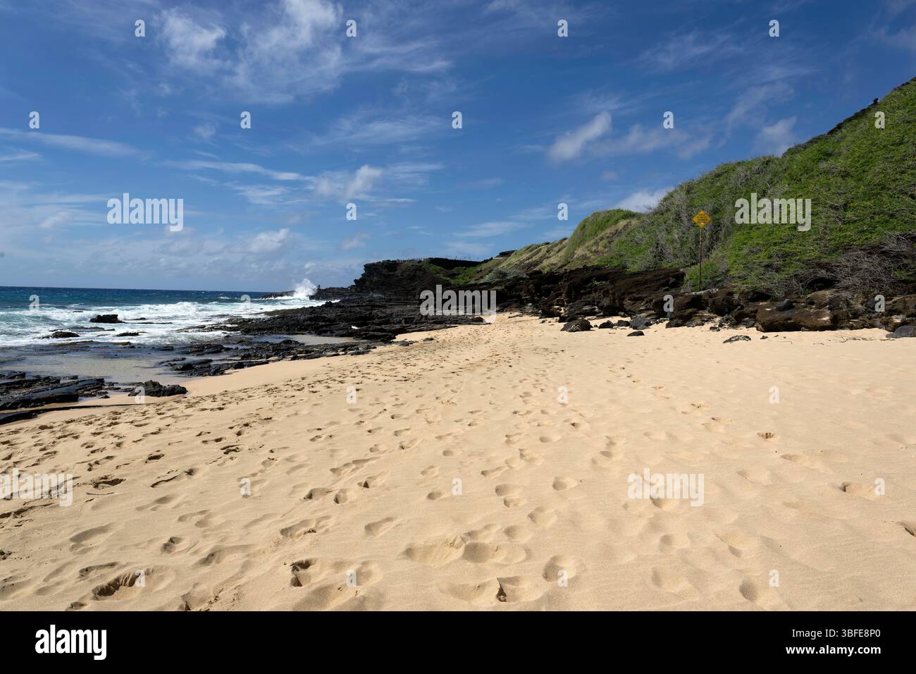 Sandy Beach, Oahu, Hawaii Stock Photo - Alamy