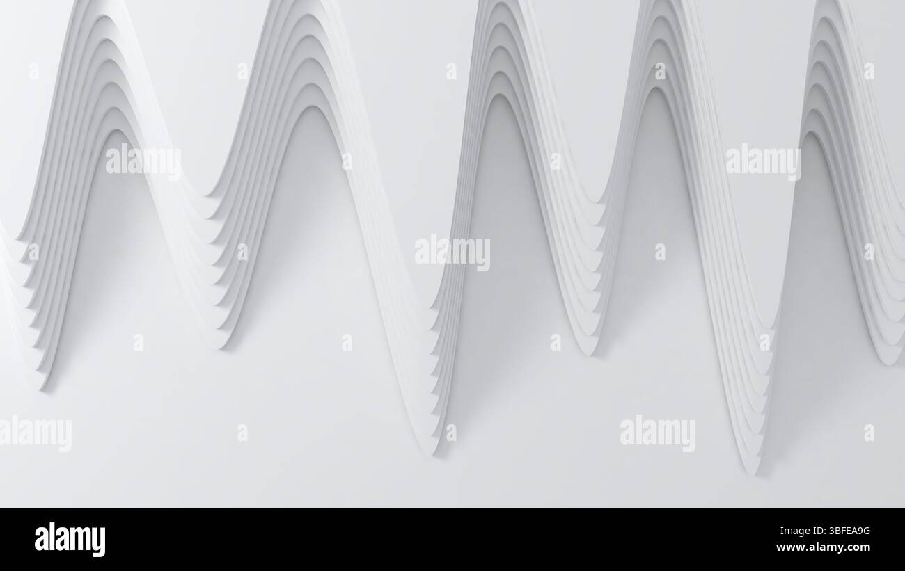 3d abstract lines background and white waves layer. 3d render Stock ...