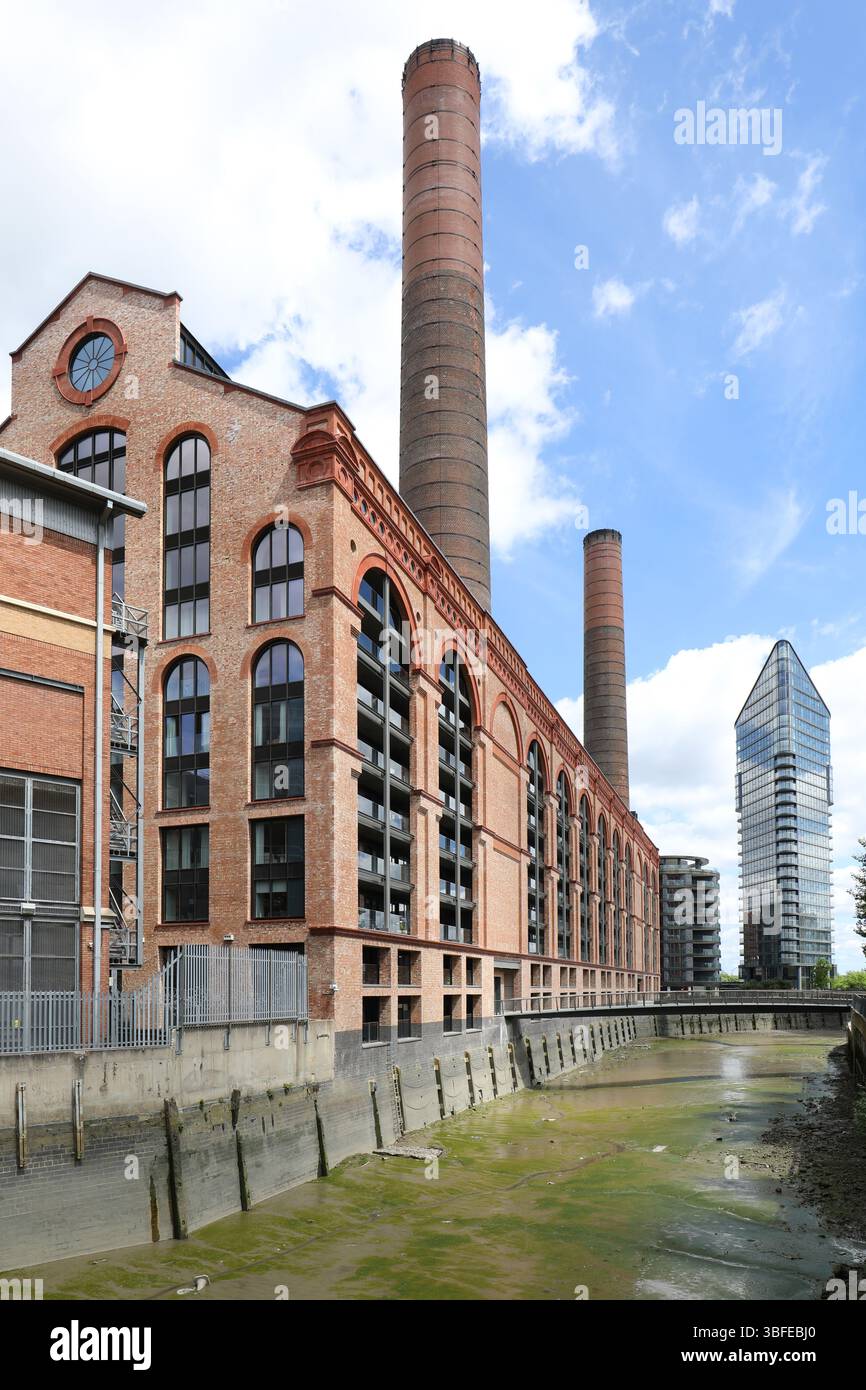 Lots Road Power Station, Chelsea, London, UK. Built in 1904, now converted into luxury ...