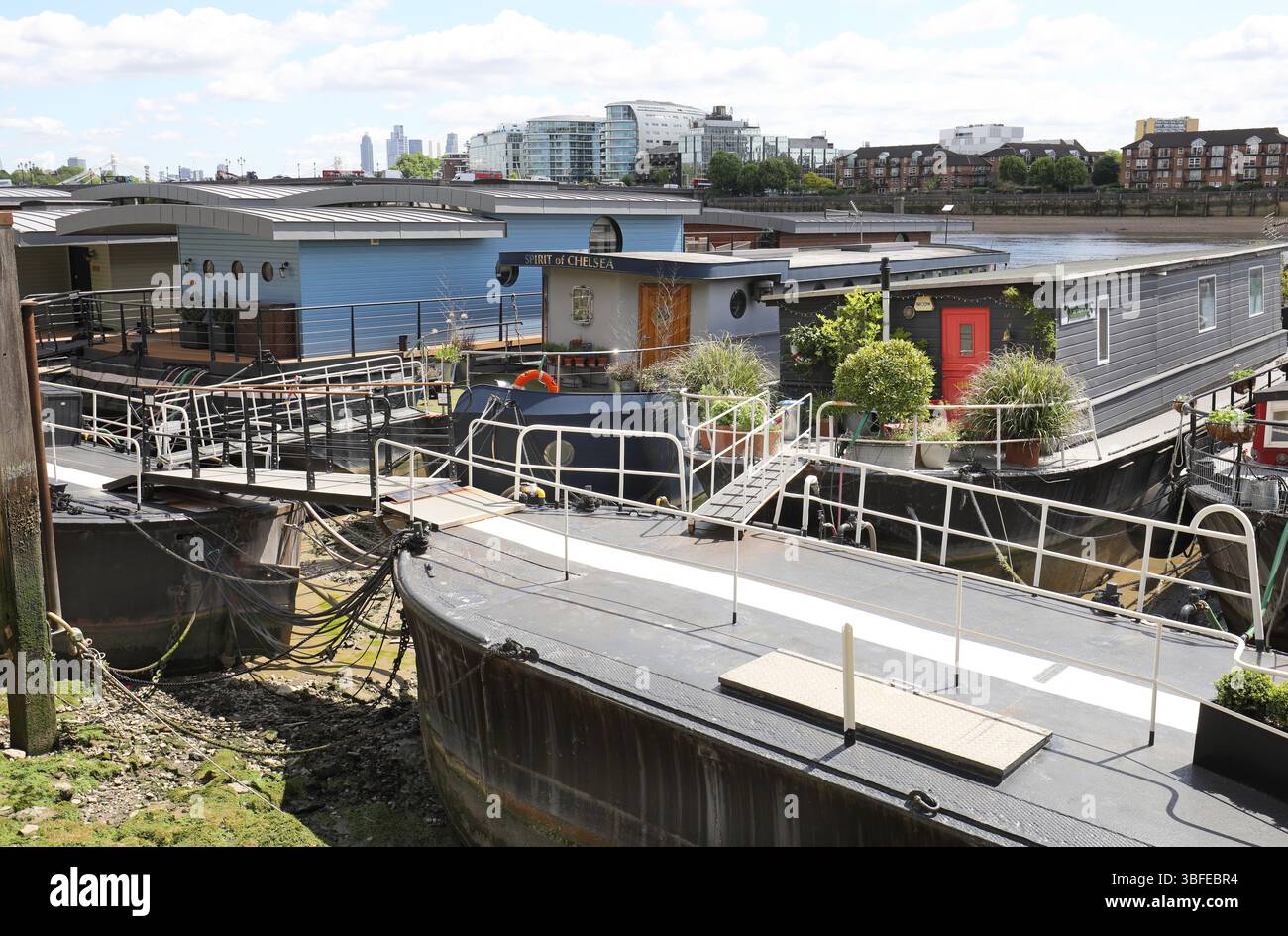 Cheyne walk barge hi-res stock photography and images - Alamy