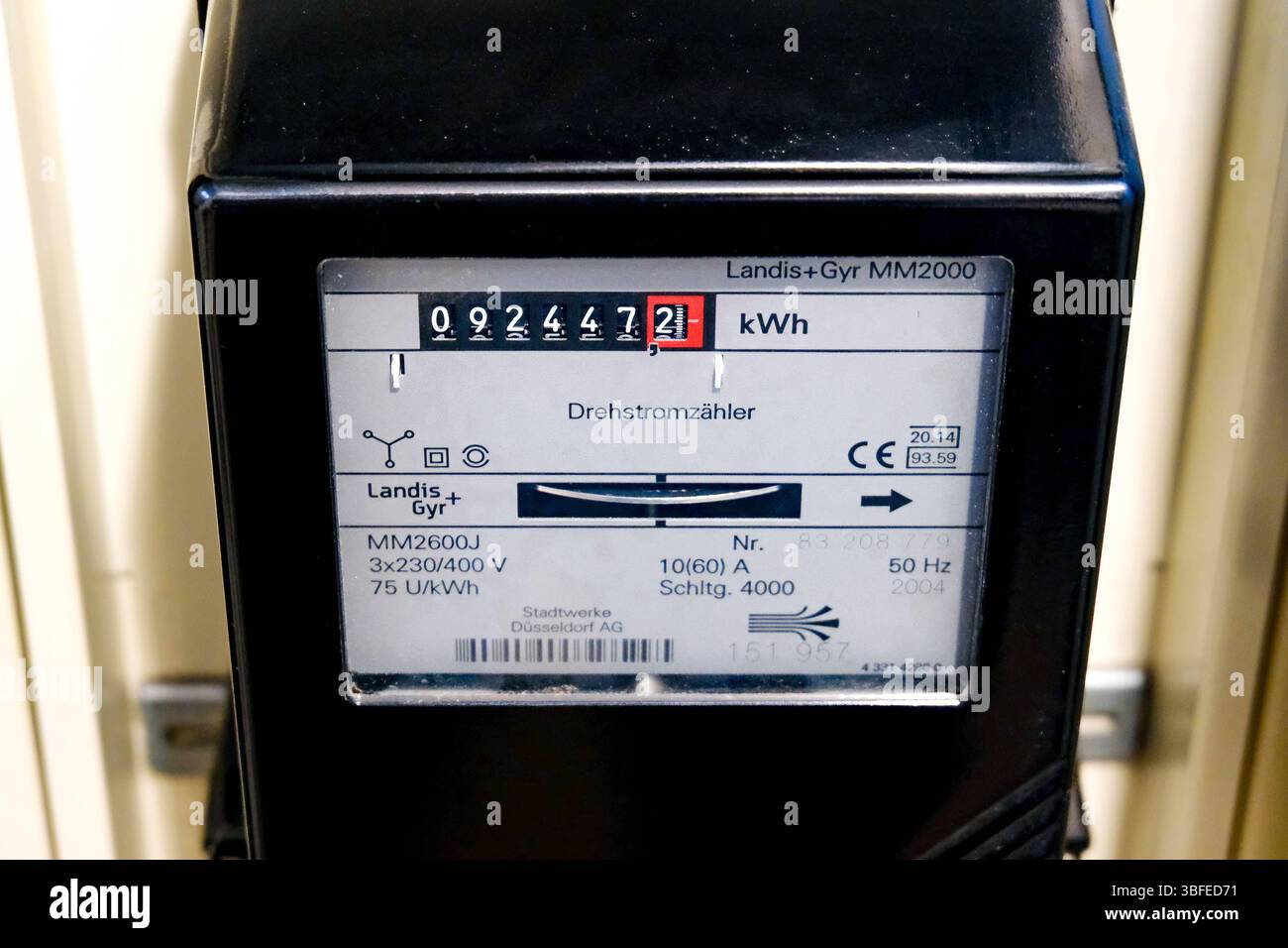Düsseldorf 01.05.2025 Stromzähler Strommenge Strommesser Stromuhr ...